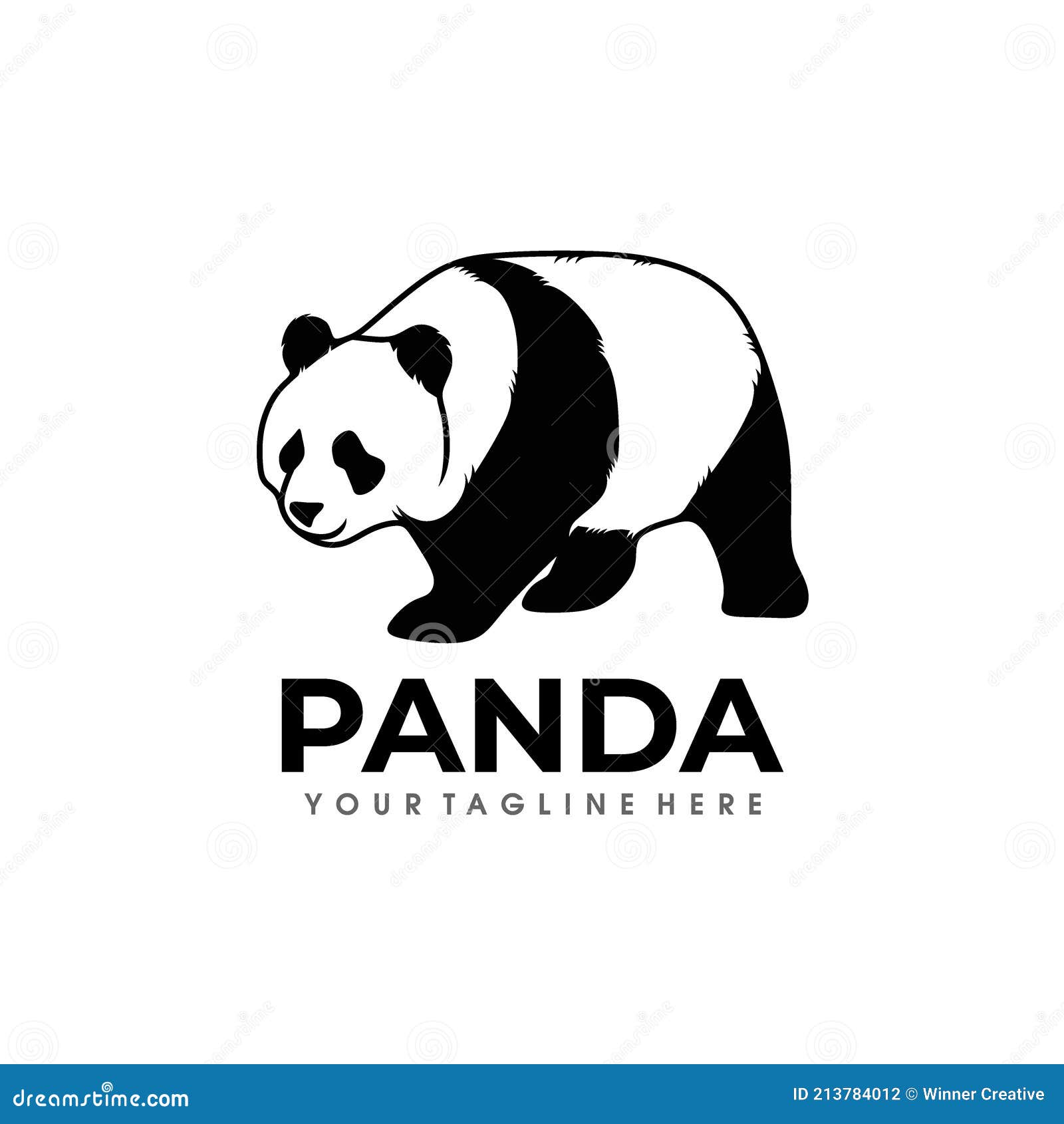 Panda Logo Design Vector Illustration Stock Vector - Illustration of ...