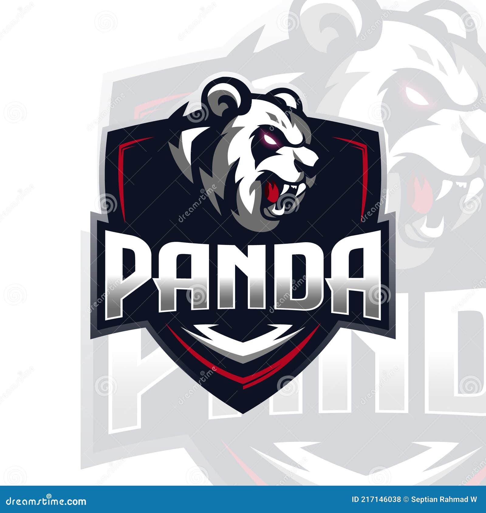 Vector Illustration Panda Logo Mascot for Team Template Stock Vector ...