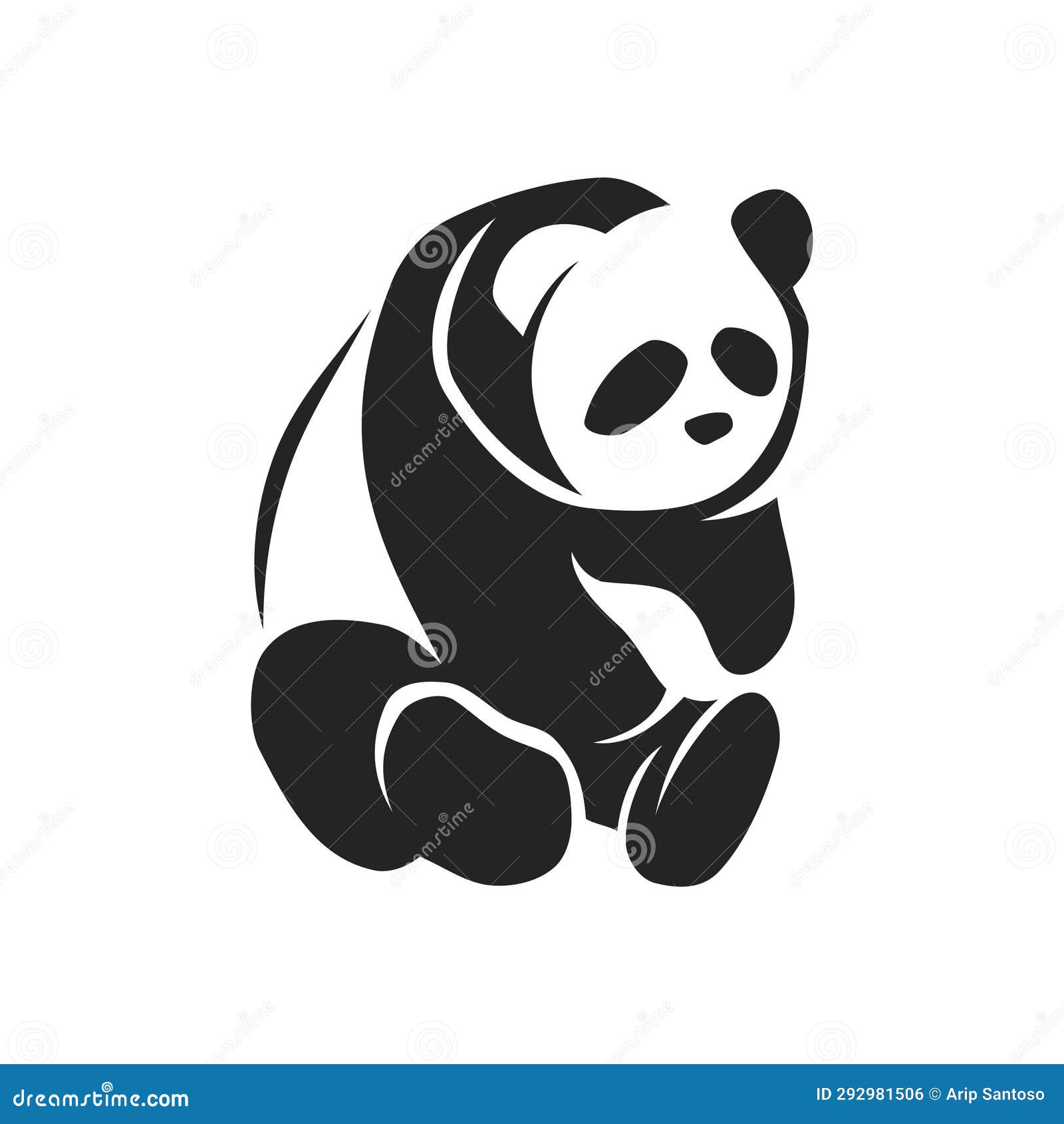 Panda Logo Template Isolated. Brand Identity. Icon Abstract Vector ...