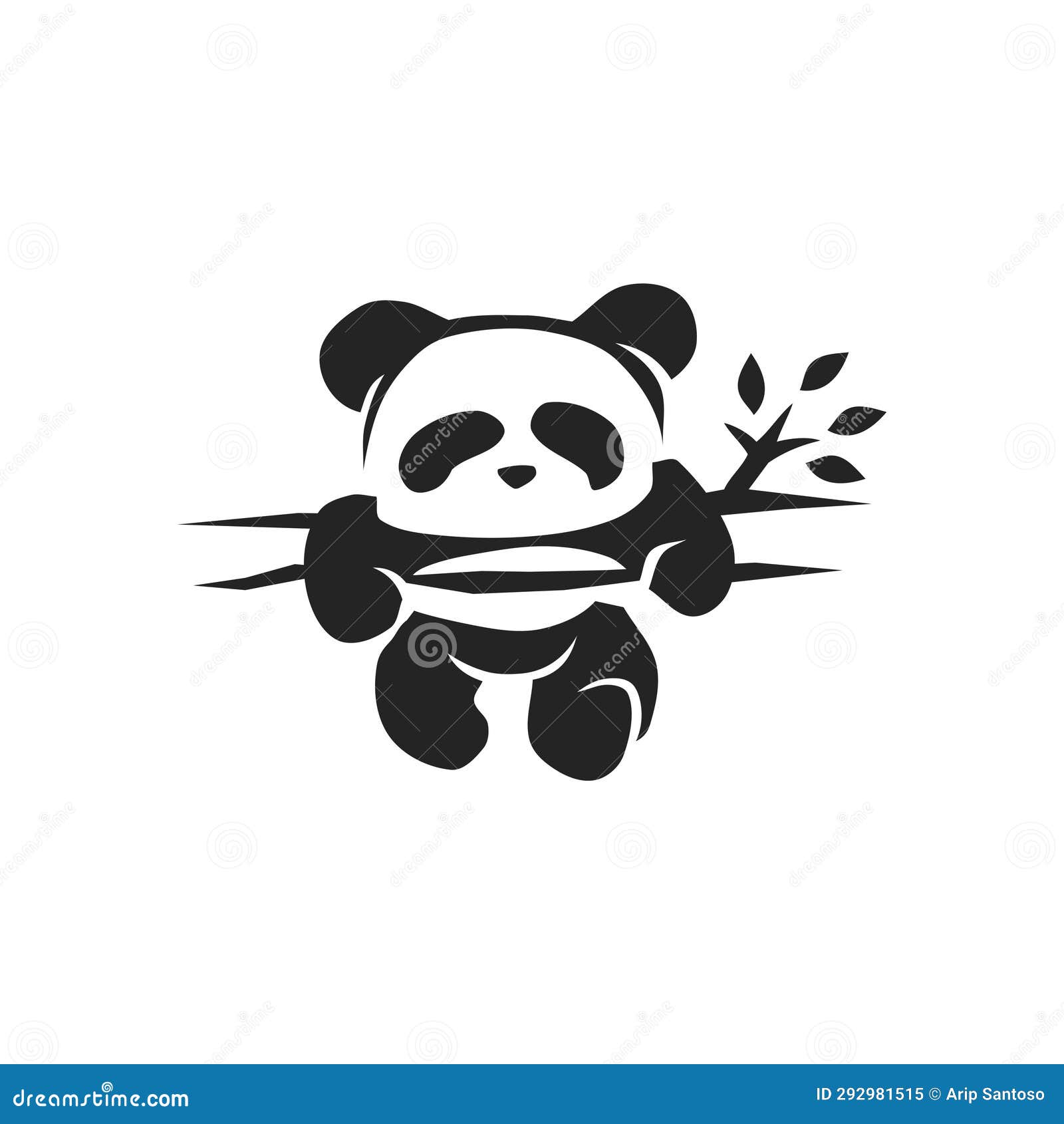 Panda Logo Template Isolated. Brand Identity. Icon Abstract Vector ...