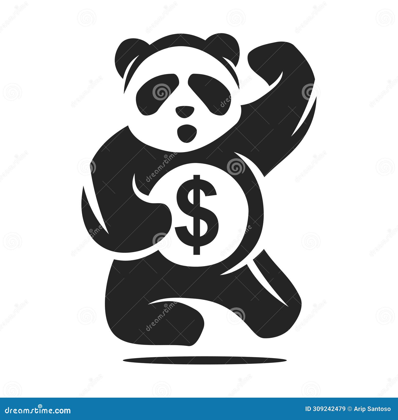 Panda Logo Template Isolated. Brand Identity. Icon Abstract Vector ...