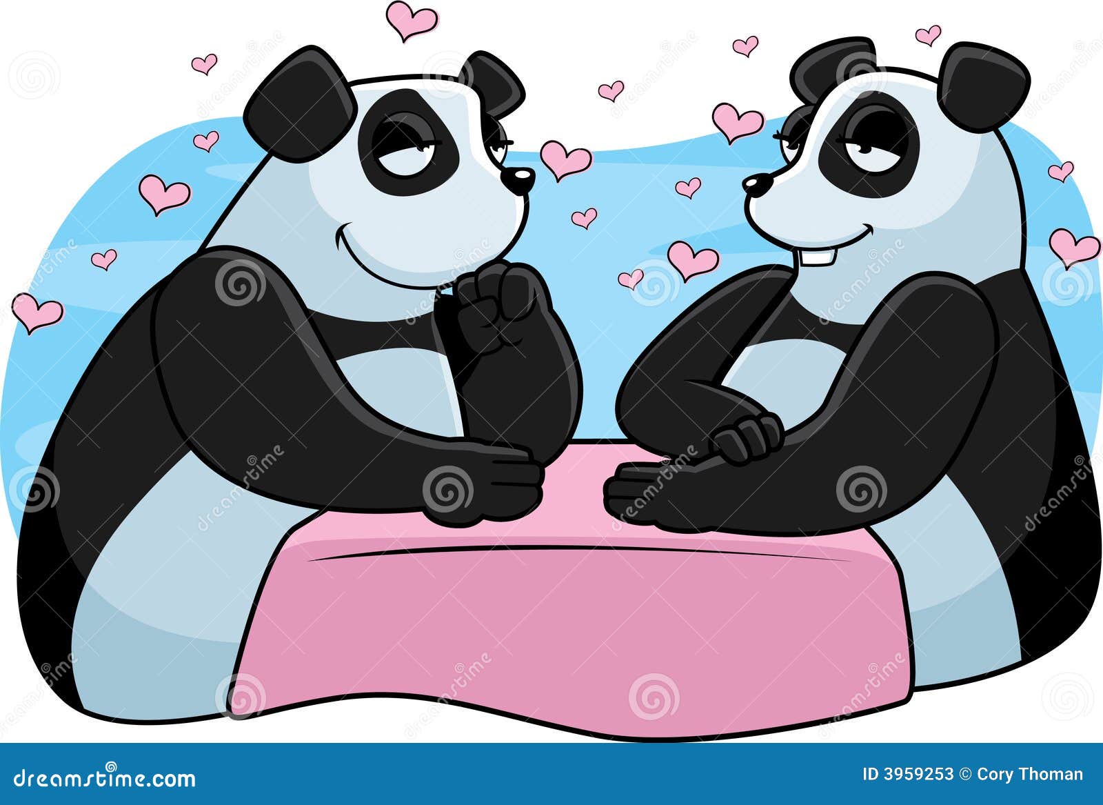 Panda Love stock vector. Illustration of vector, love - 3959253