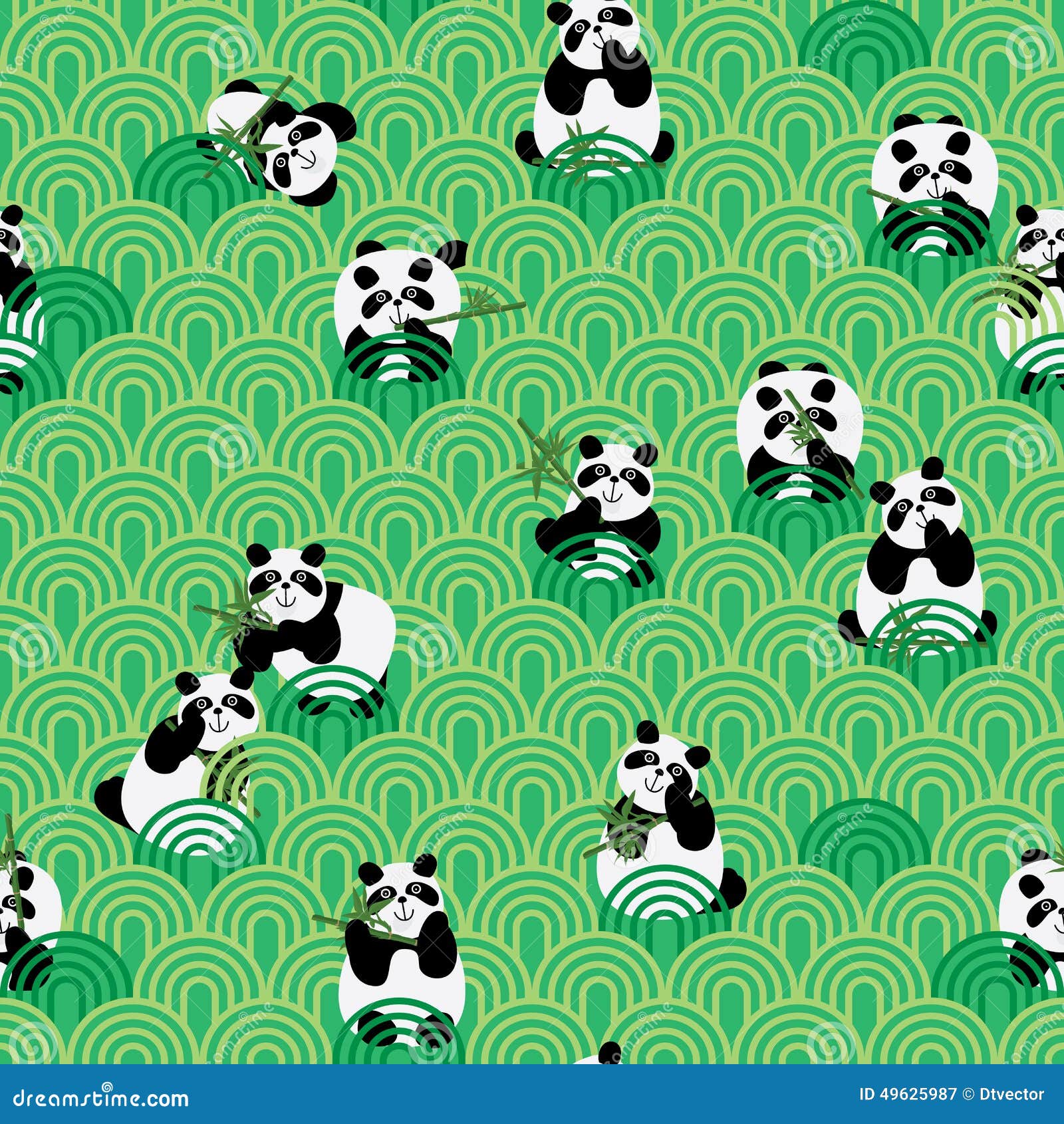 Seamless Pattern Panda Royalty-Free Illustration | CartoonDealer.com ...