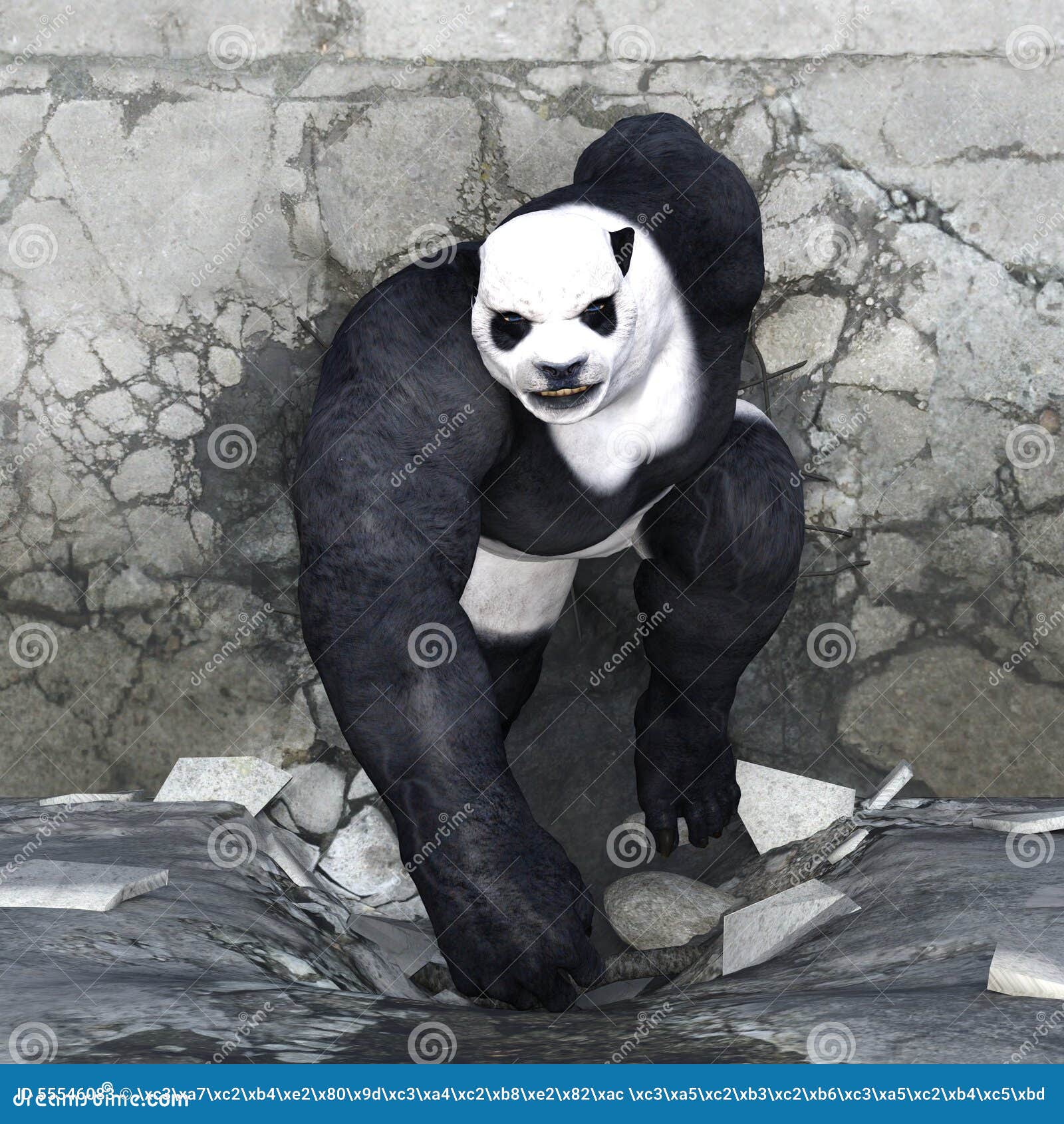 Panda man stock illustration. Illustration of panda, face - 55546083