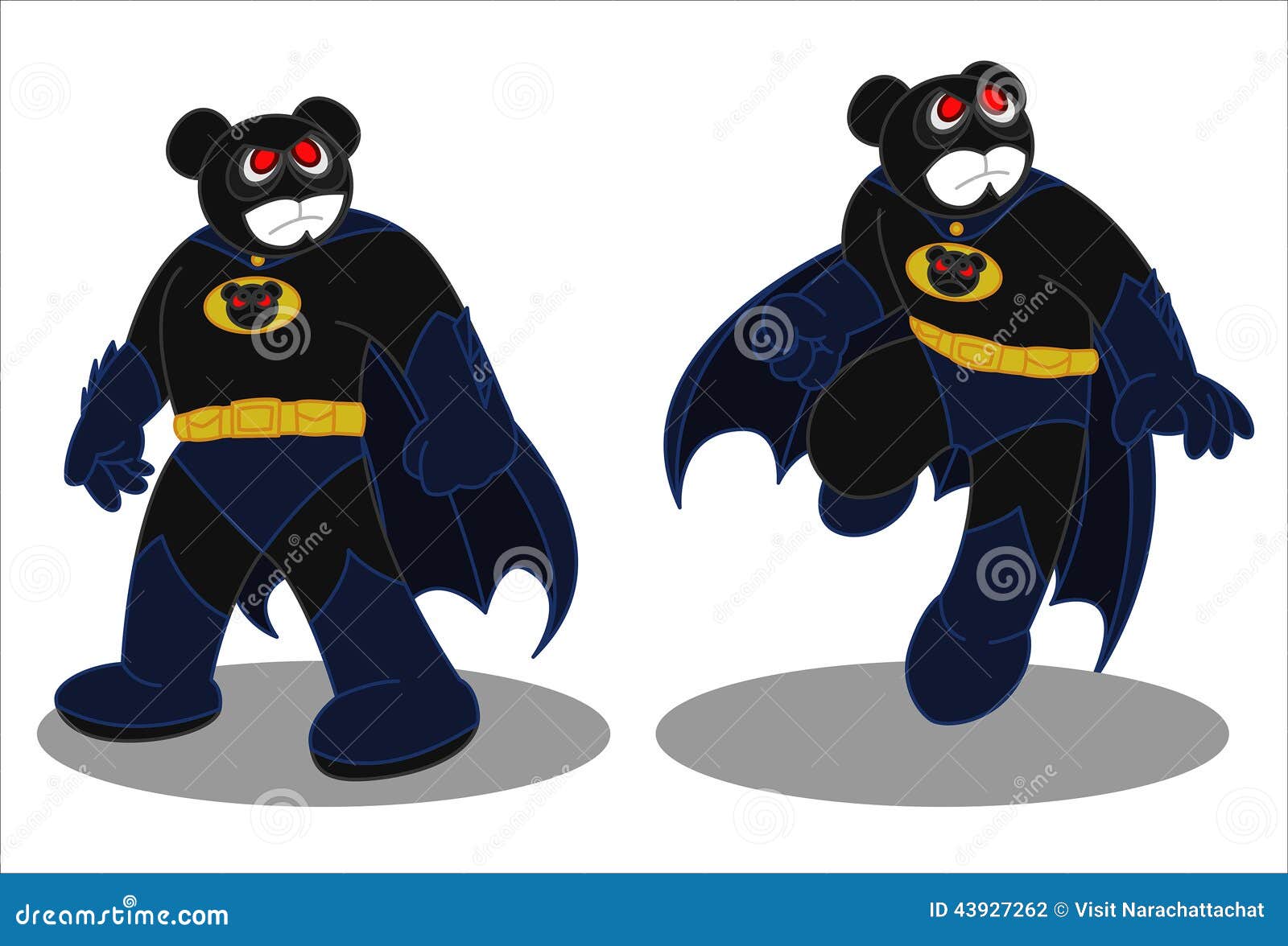 Panda Man 1 stock vector. Illustration of character, fuzzy - 43927262