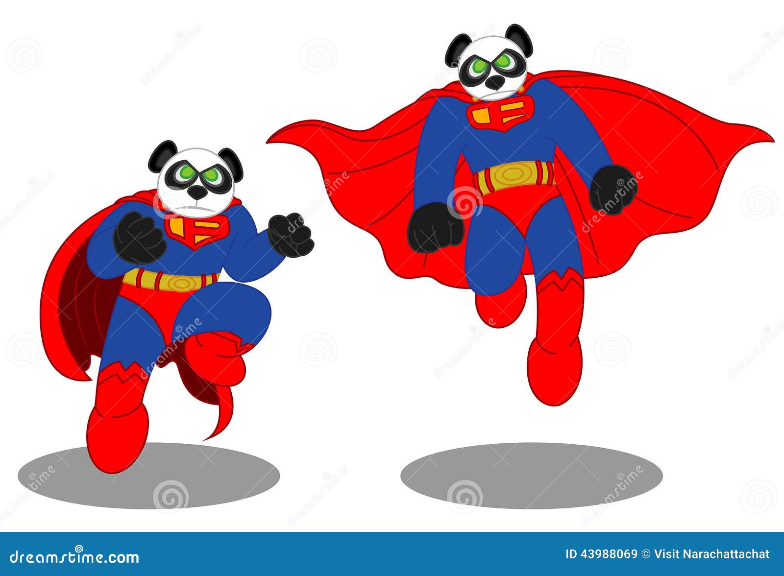 Panda Man 2 stock vector. Illustration of sport, fuzzy - 43988069