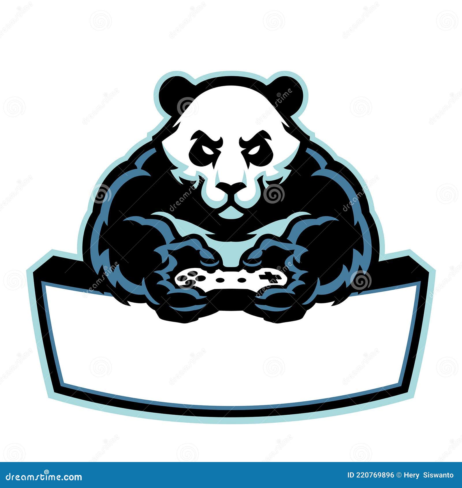 Panda Mascot Logo Gaming E-sport Stock Vector - Illustration of mobile ...