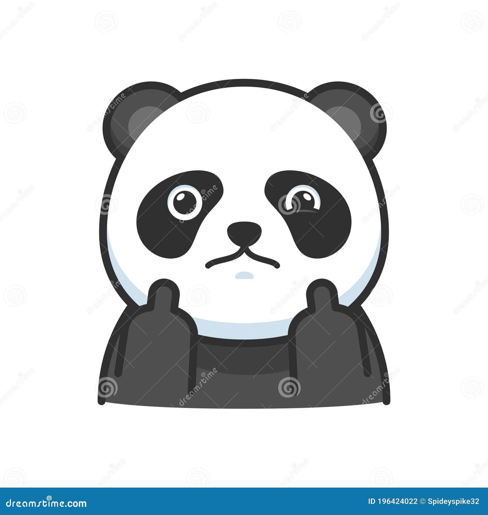 A Panda with Middle Finger. Isolated Vector Illustration Stock Vector ...