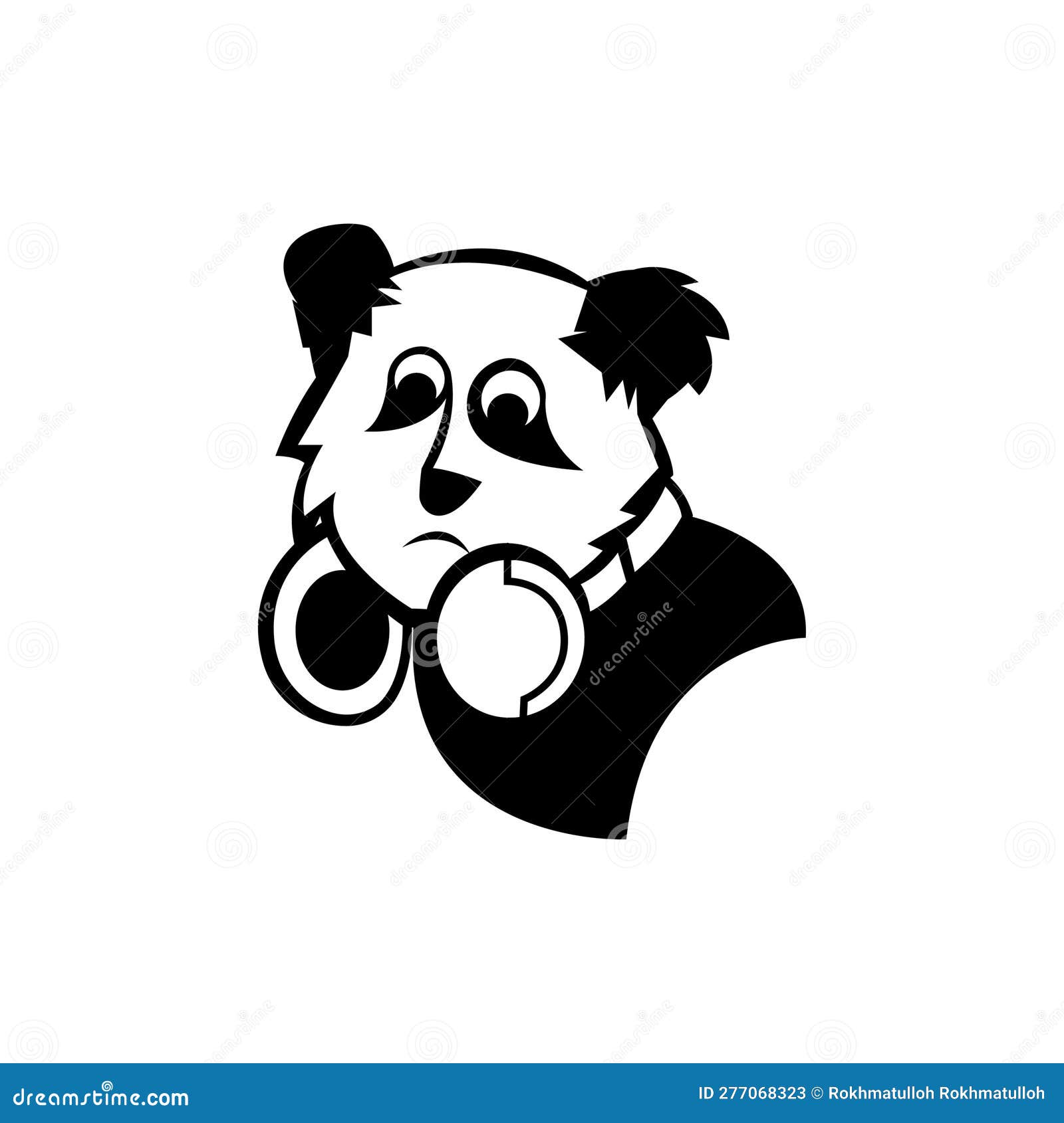 Panda Music Logo Illustration Vector Illustration Design Stock Vector ...