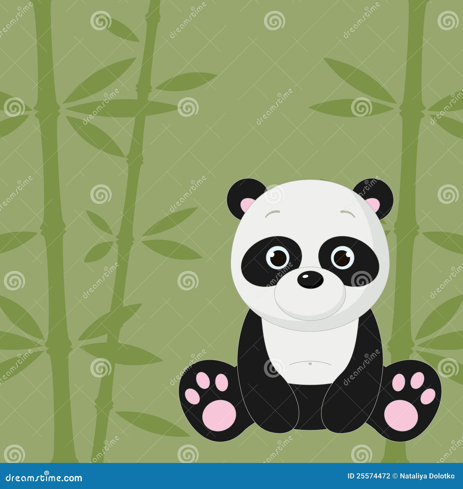 Panda no fundo verde ilustração do vetor. Ilustração de verde - 25574472