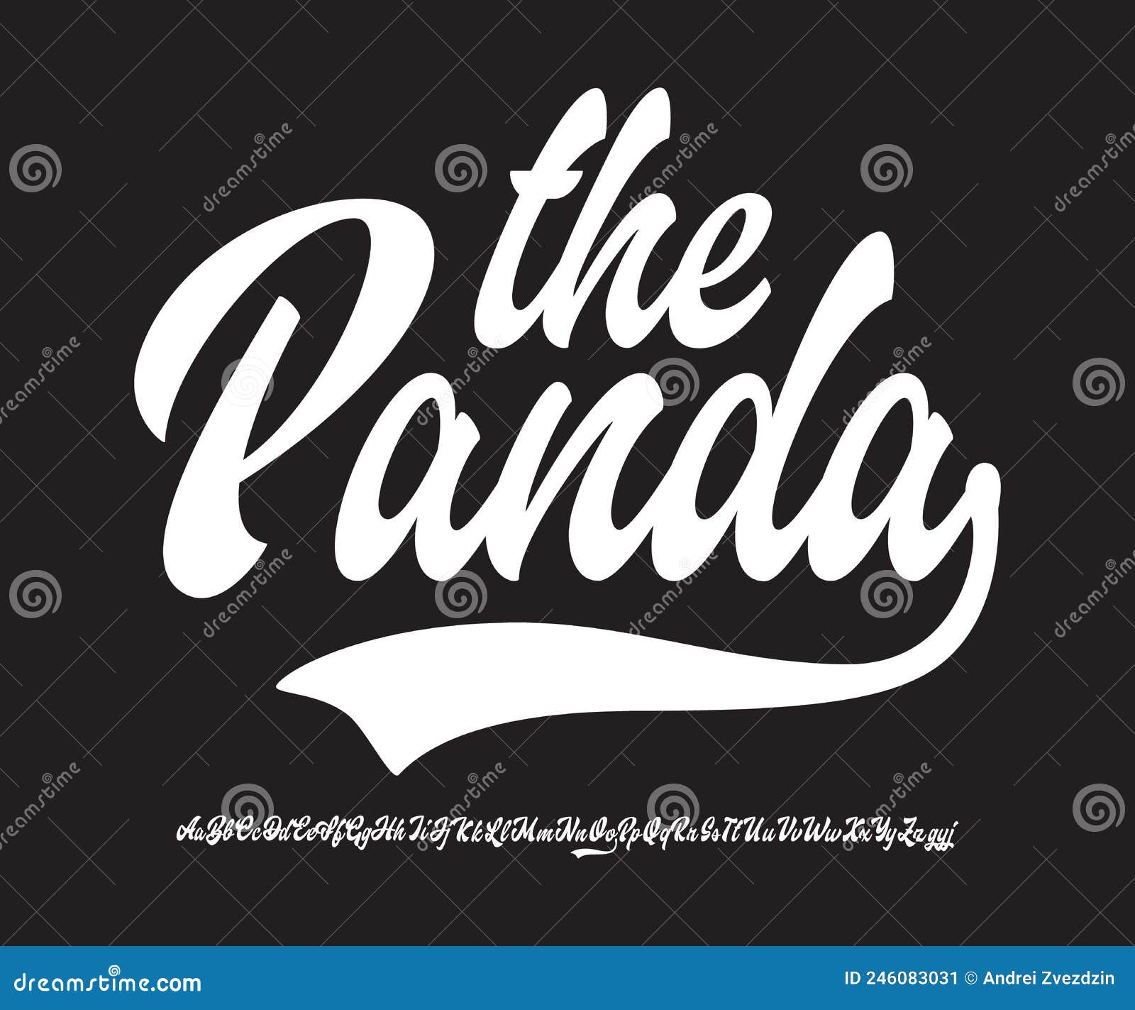 Original Brush Script Font Retro Typeface Vector Stock Vector ...