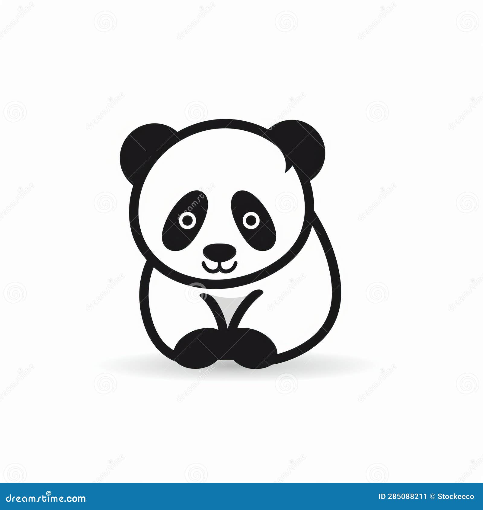 Minimalistic Panda Outline Icon - 2d Lineal Vector Design Stock ...