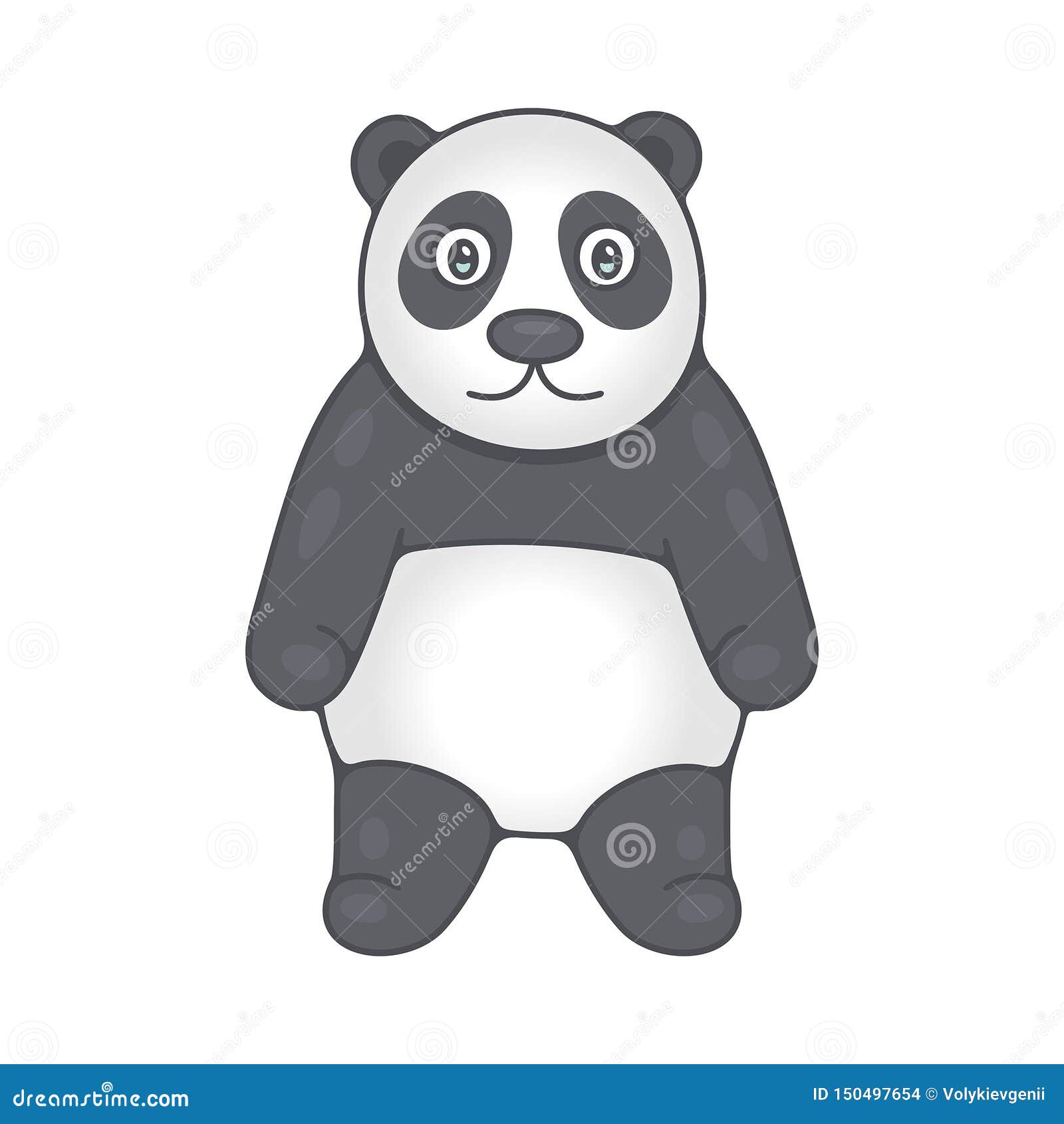 Panda stock vector. Illustration of wildlife, wild, cartoon - 150497654