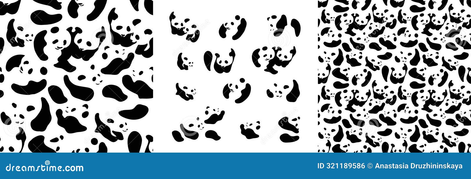 Panda Pattern, Ornament Camouflage Stock Vector - Illustration of ...