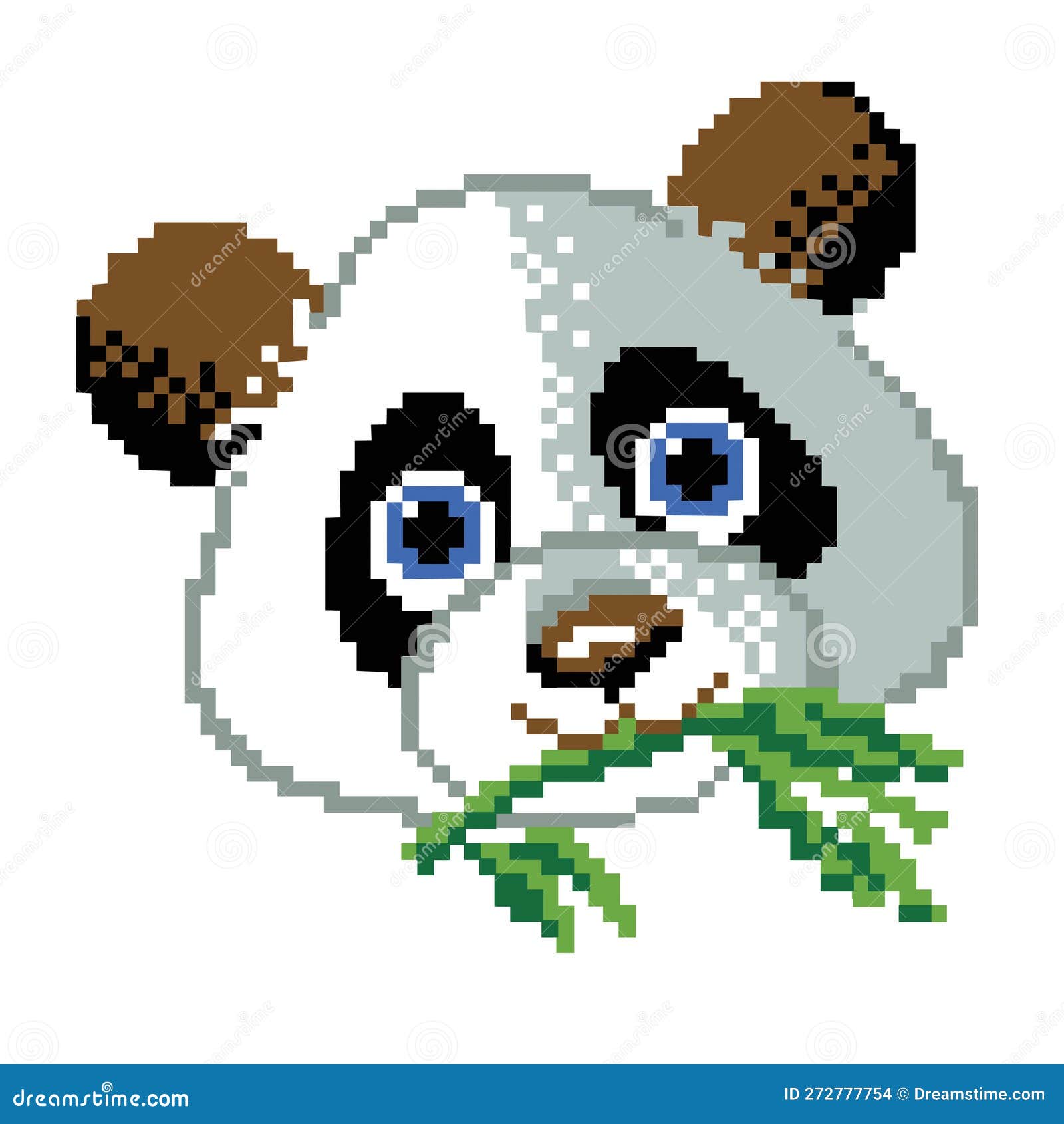 Pixel Art Panda: A Cute Minecraft Character With Shiny Eyes Stock Image ...