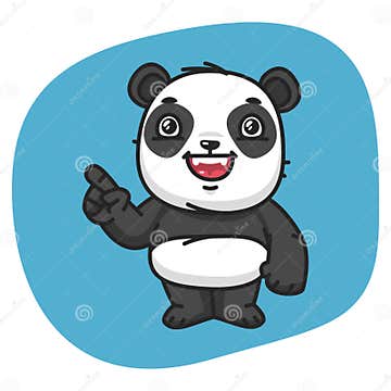 Panda Points Finger stock vector. Illustration of bamboo - 84018316