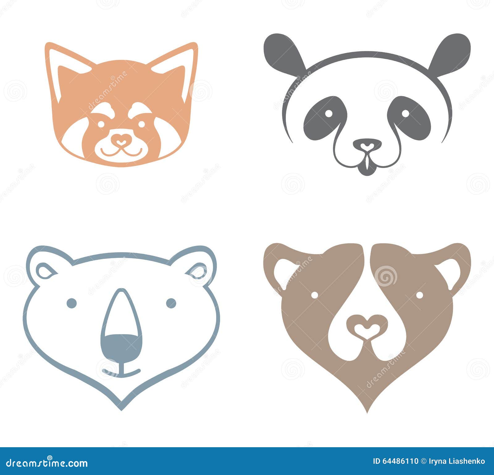 Panda, Polar Bear, Brown Bear. Stock Illustration - Illustration of ... Panda, Polar Bear, Brown Bear. Stock Illustration - Illustration of ...