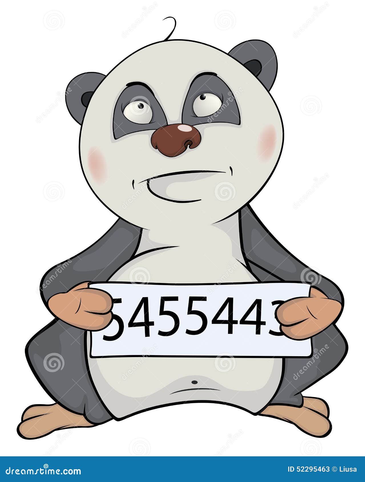 Panda the prisoner Cartoon stock vector. Illustration of humor - 52295463