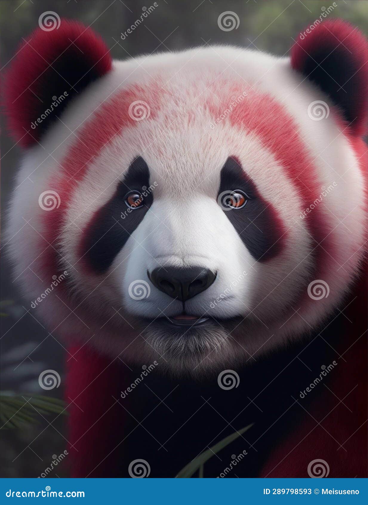 Panda with Red Fur Illustration Stock Illustration - Illustration of ...