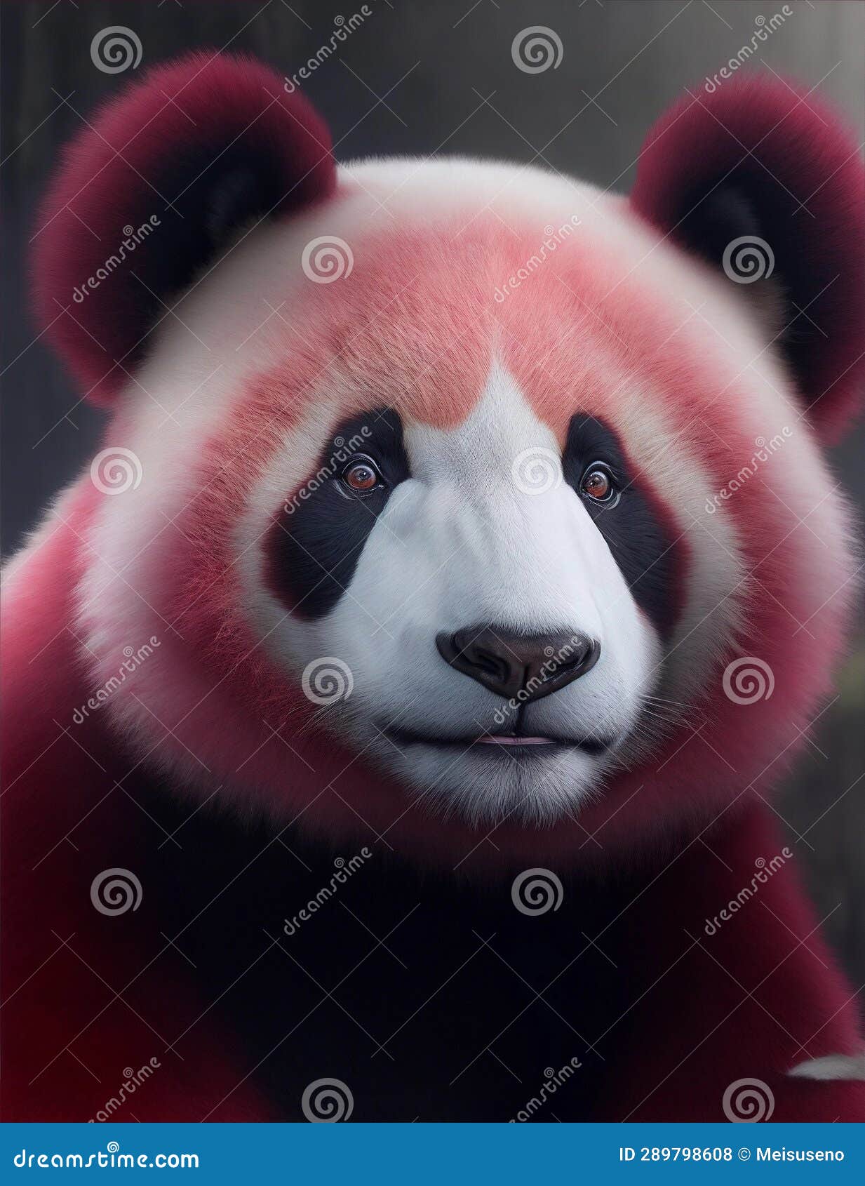 Panda with Red Fur Illustration Stock Illustration - Illustration of ...