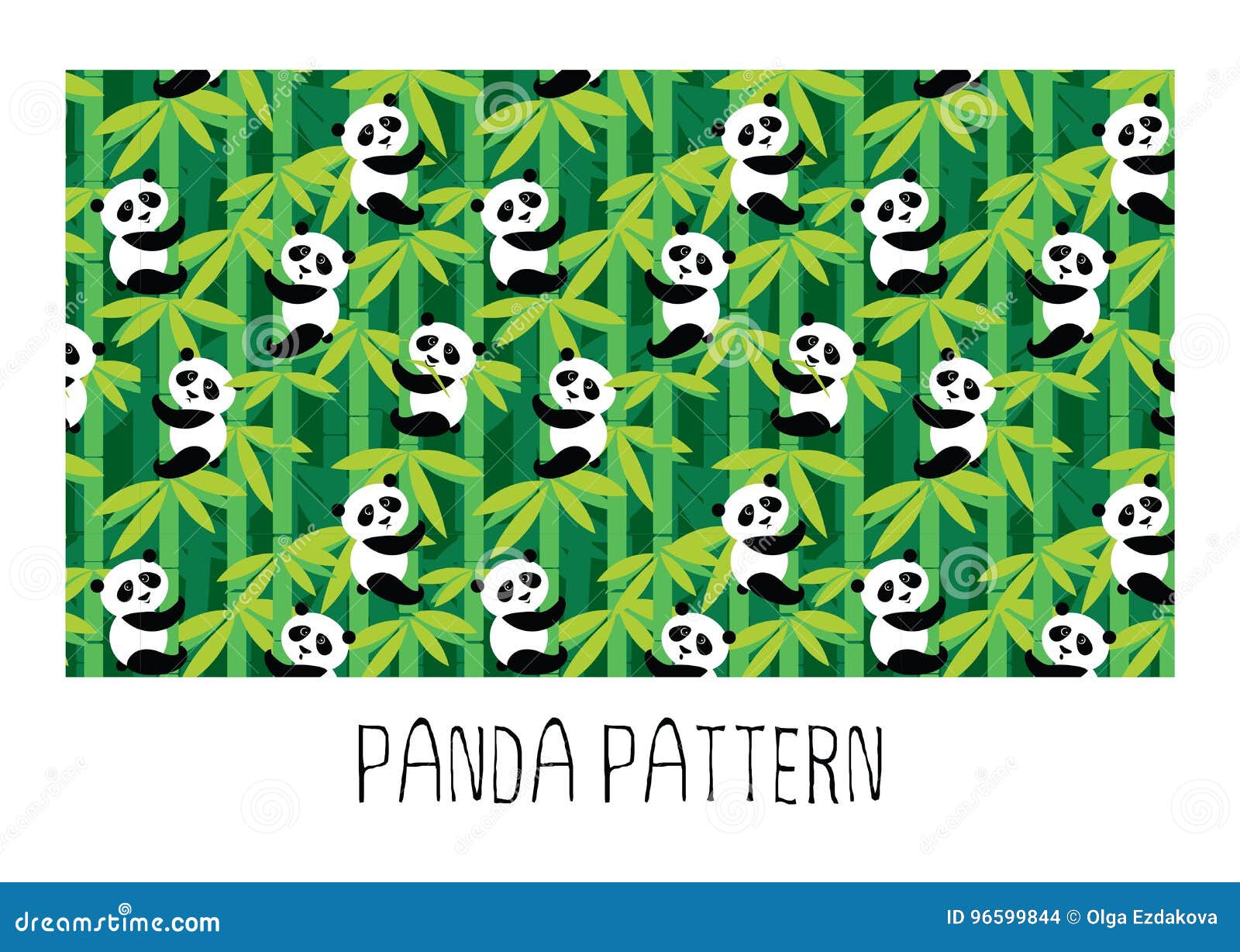 Panda routine stock vector. Illustration of kids, pattern - 96599844