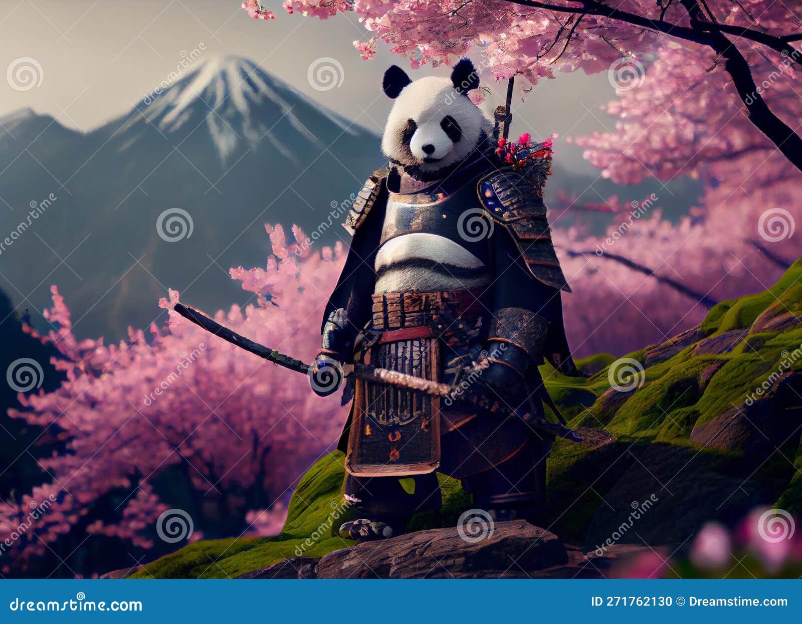 Panda Samurai Tshirt Design Vector Illustration | CartoonDealer.com ...