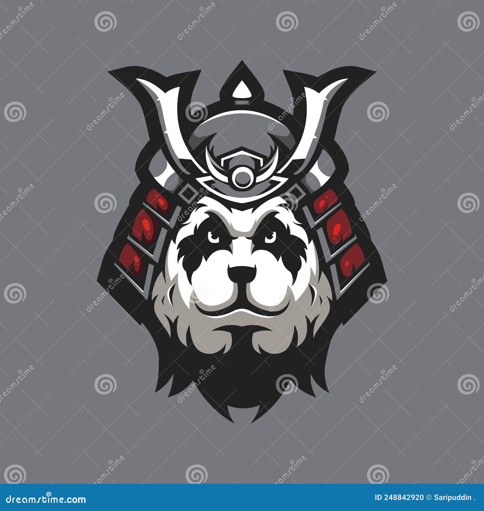 Panda Samurai Tshirt Design Vector Illustration | CartoonDealer.com ...