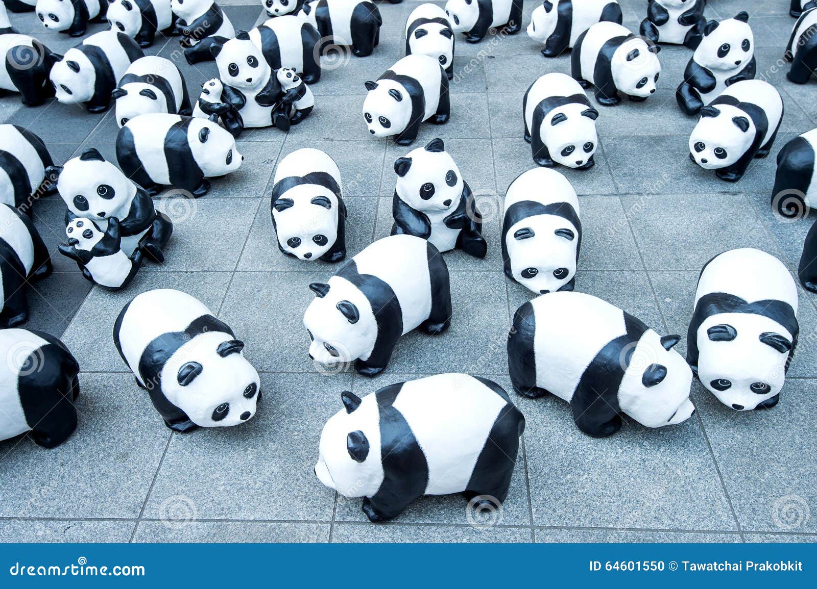 Panda Sculptures of Hand Make. Stock Photo - Image of pandas, hand ...