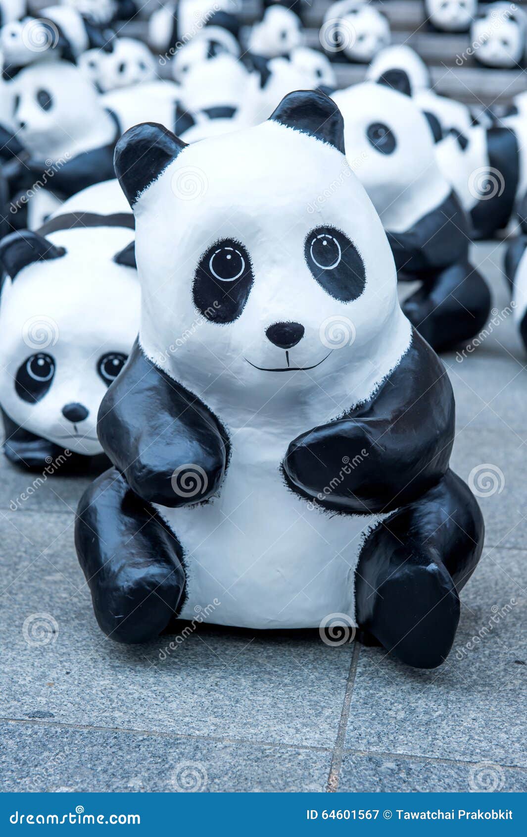 Panda Sculptures of Hand Make. Stock Image - Image of china, national ...