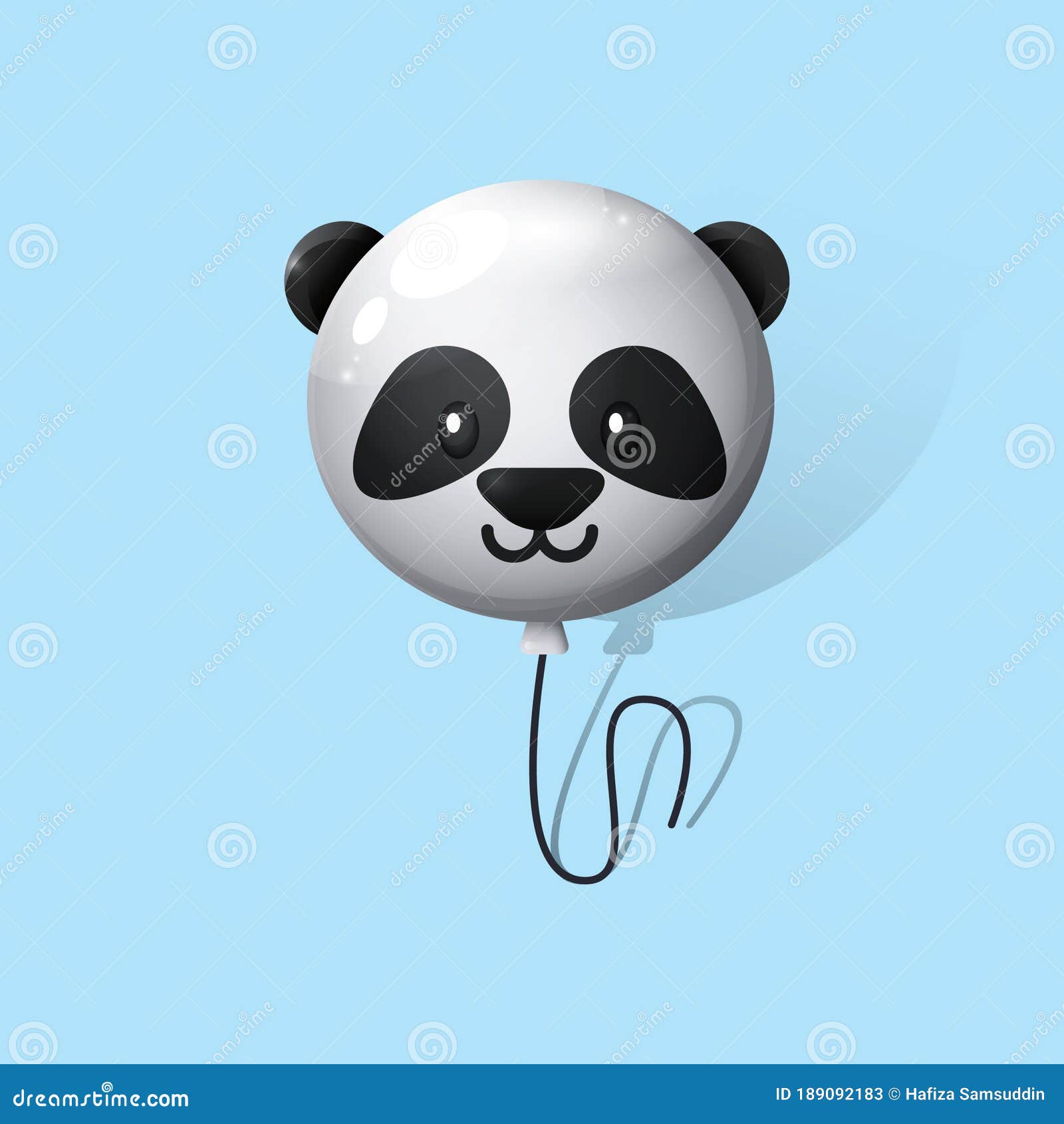 Panda Shape Balloon. Vector Illustration Decorative Design Stock Vector ...