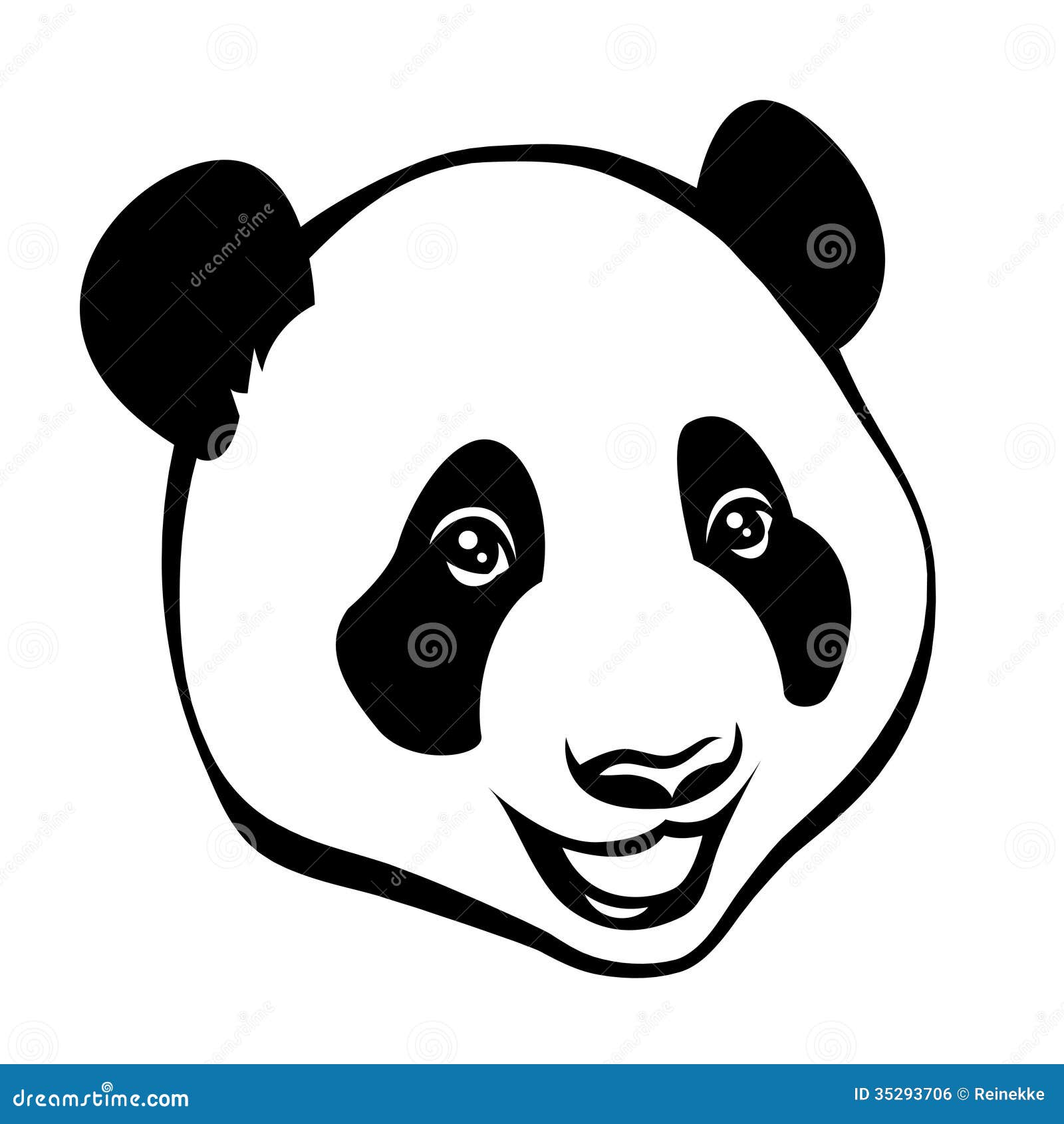 Panda stock vector. Illustration of smiling, mammal, icon - 35293706