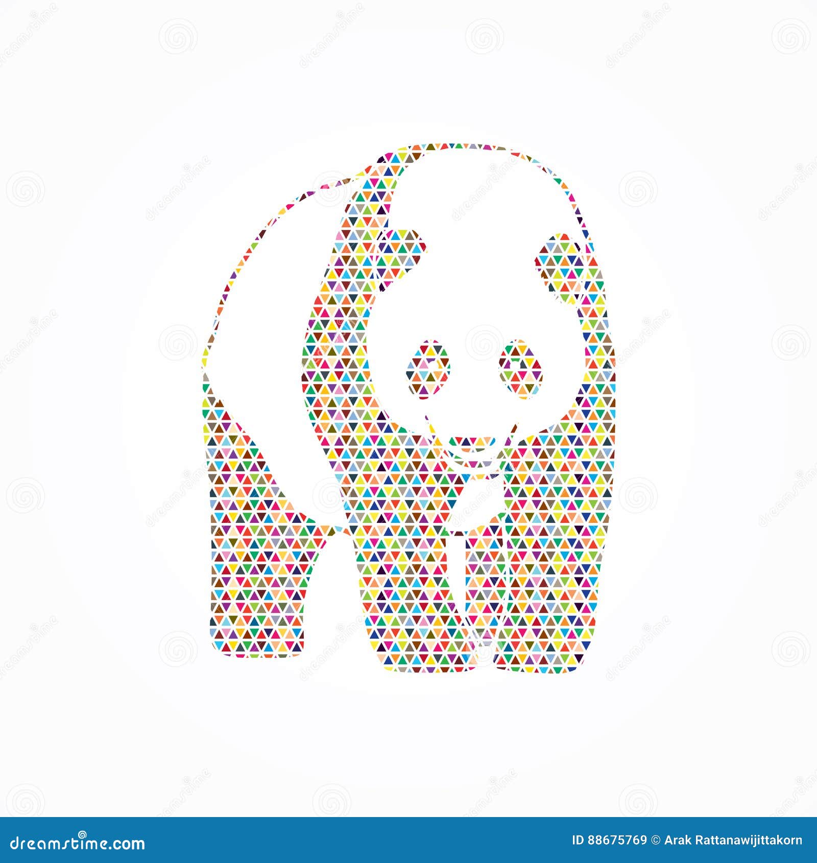 Panda Standing Graphic Vector. Stock Vector - Illustration of modern ...