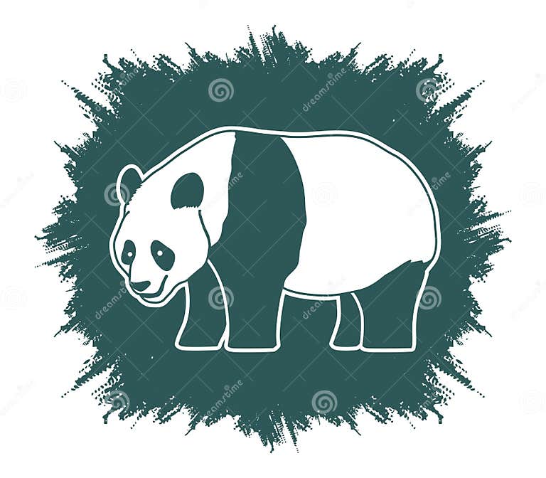 Panda standing side view stock vector. Illustration of china - 88536553