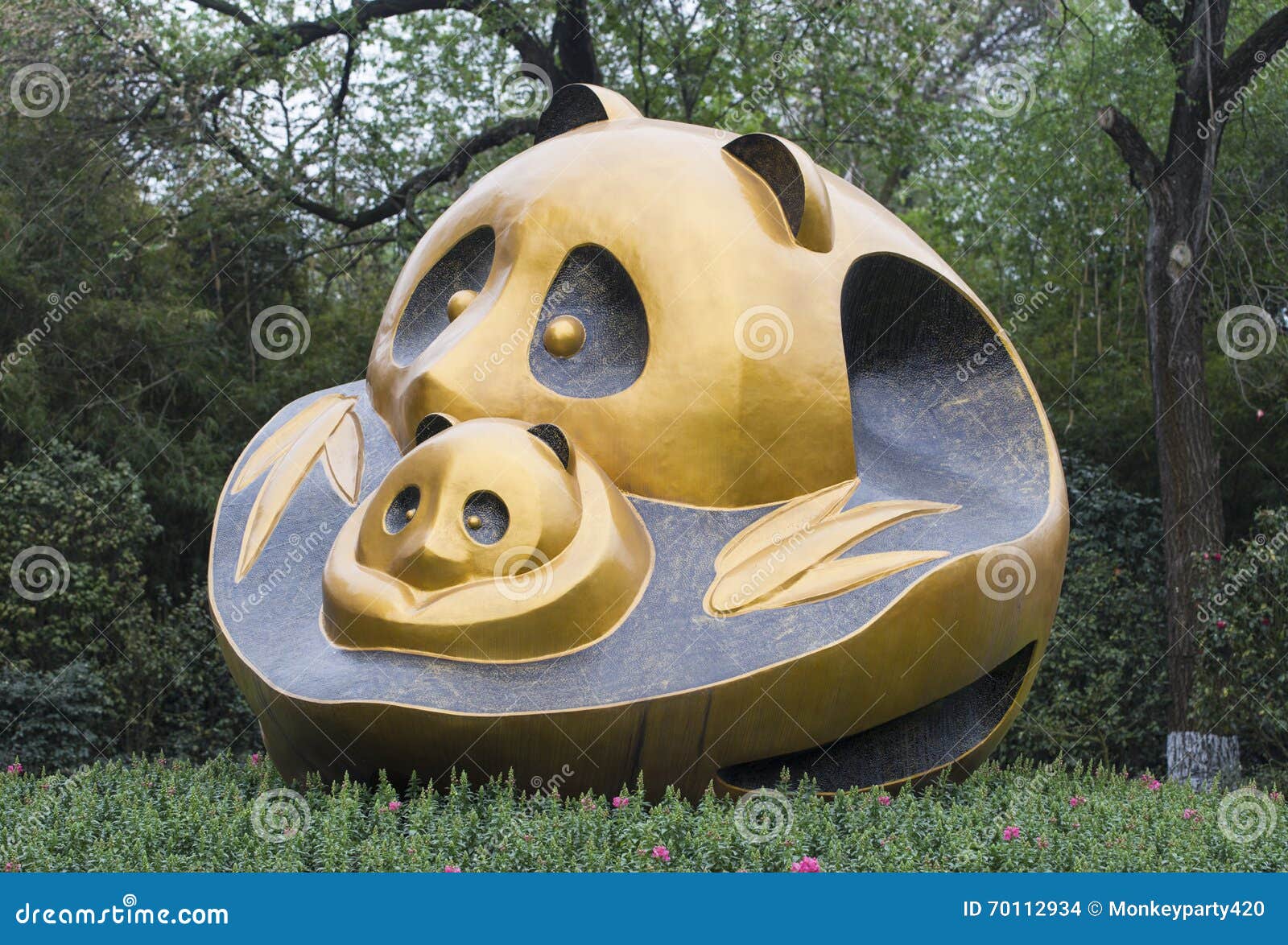 Panda Statue stock photo. Image of baby, garden, animal - 70112934