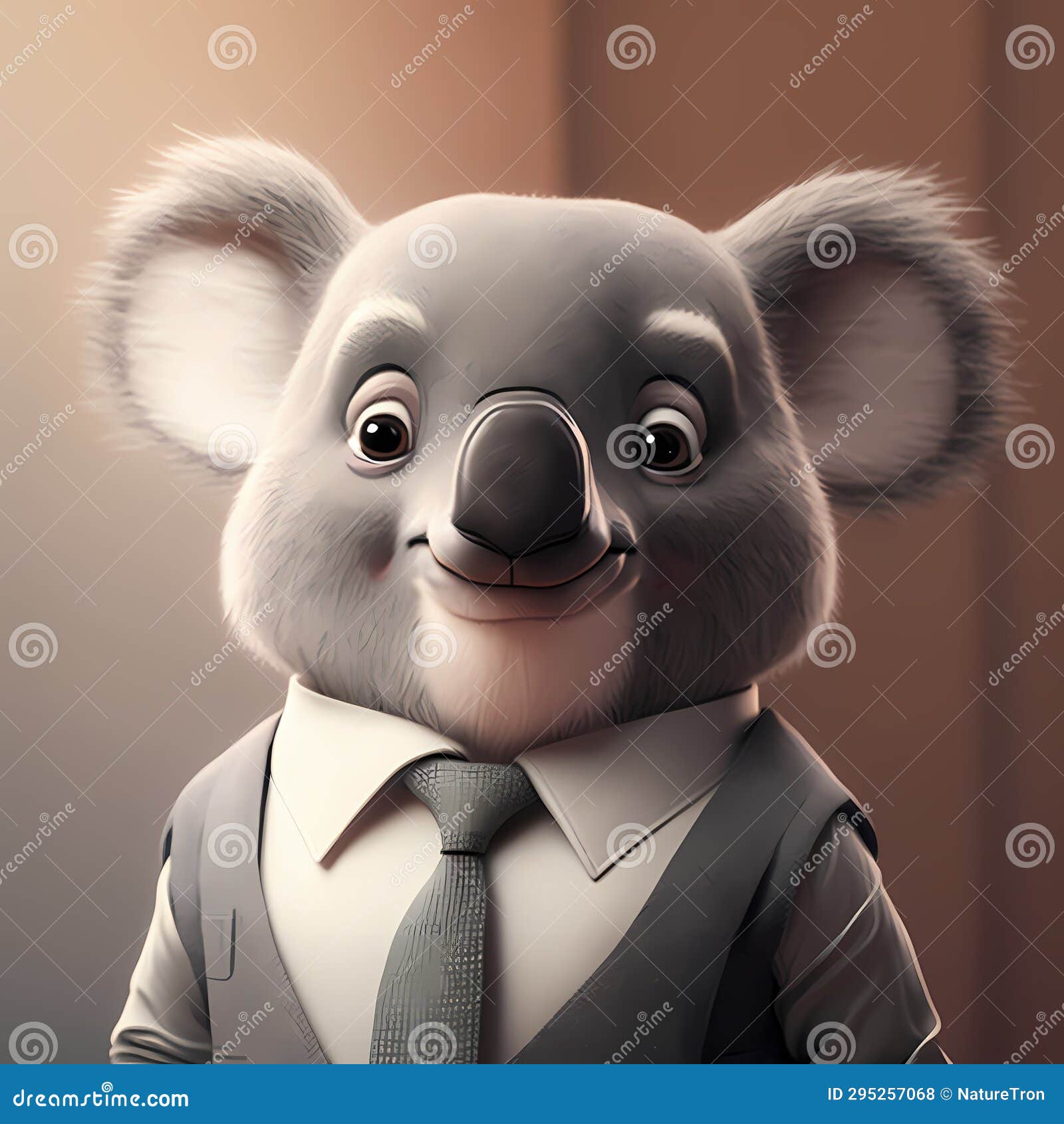 Panda in Suit Cartoon Character Stock Illustration - Illustration of ...