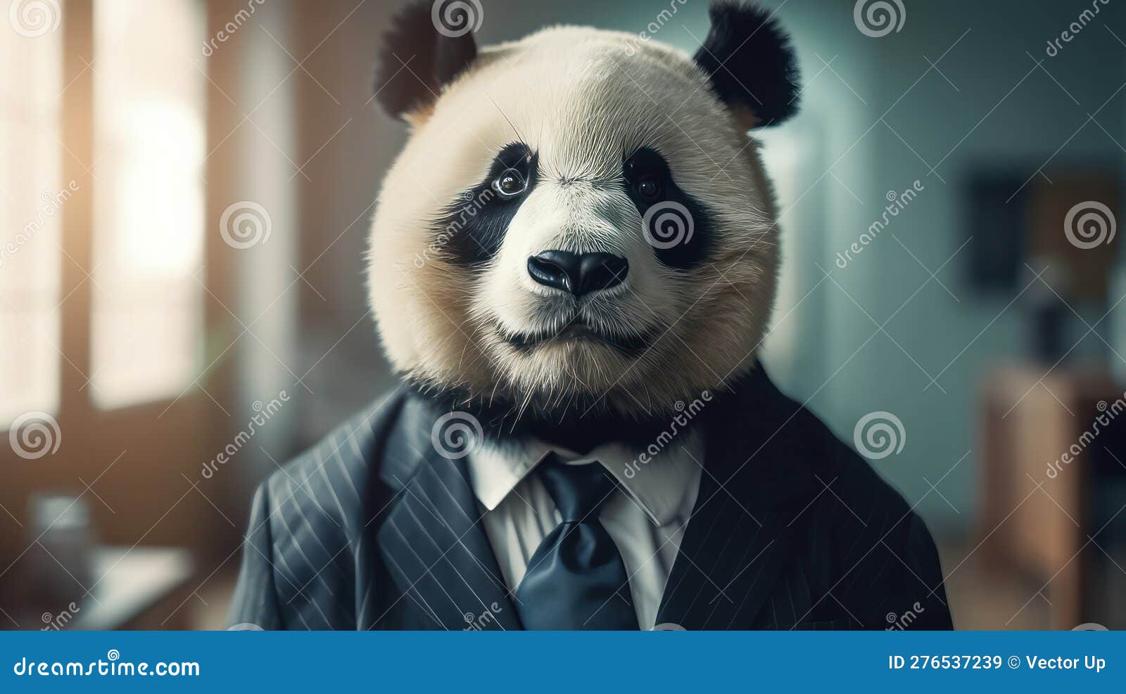 Panda in Suit. Successful Businessman Stock Illustration - Illustration ...