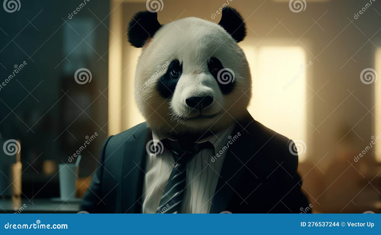 Panda in Suit. Successful Businessman Stock Illustration - Illustration ...