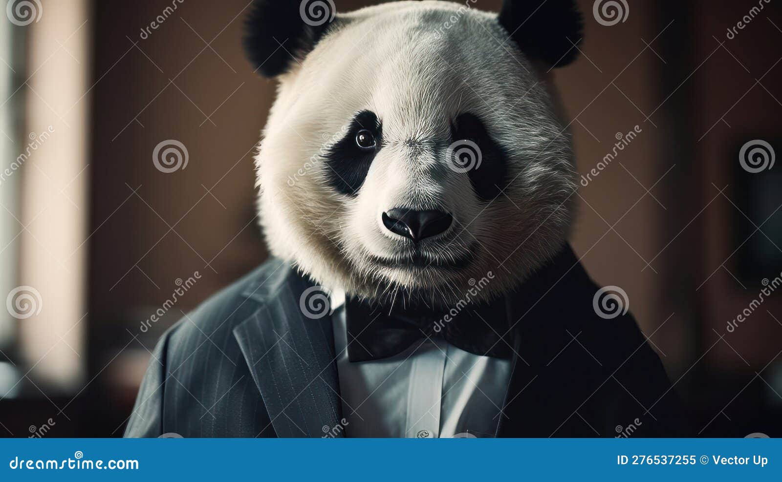 Panda in Suit. Successful Businessman Stock Illustration - Illustration ...