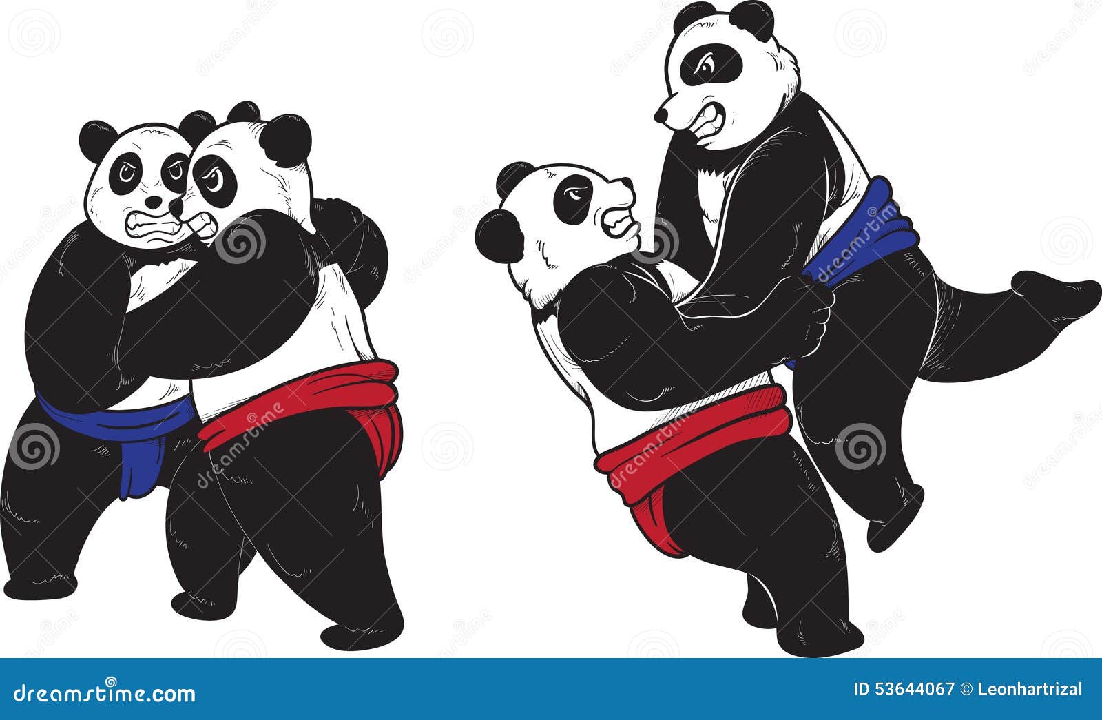 Panda sumo stock vector. Illustration of champion, strong - 53644067