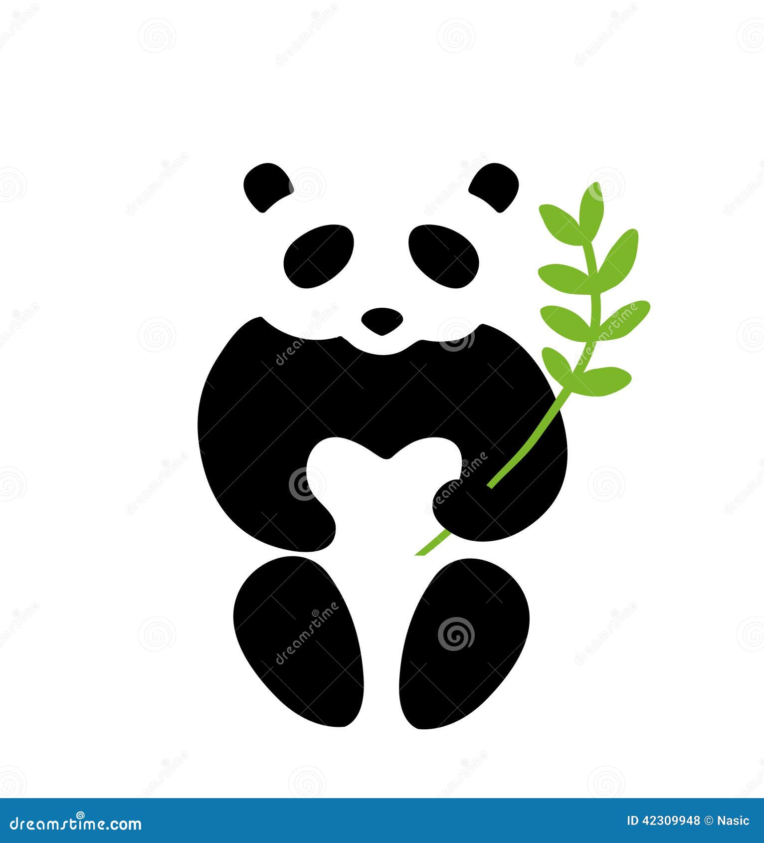Panda Symbol Vector Illustration | CartoonDealer.com #42309948
