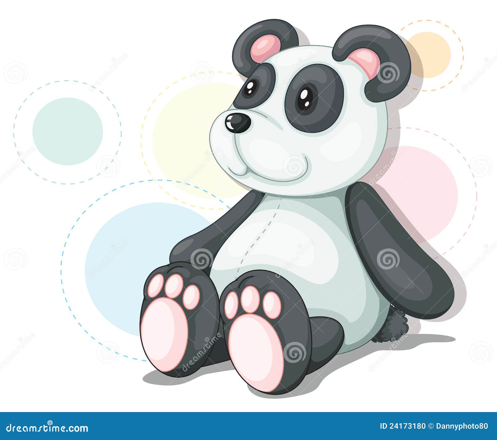 Panda teddy stock vector. Illustration of ears, cartoon - 24173180