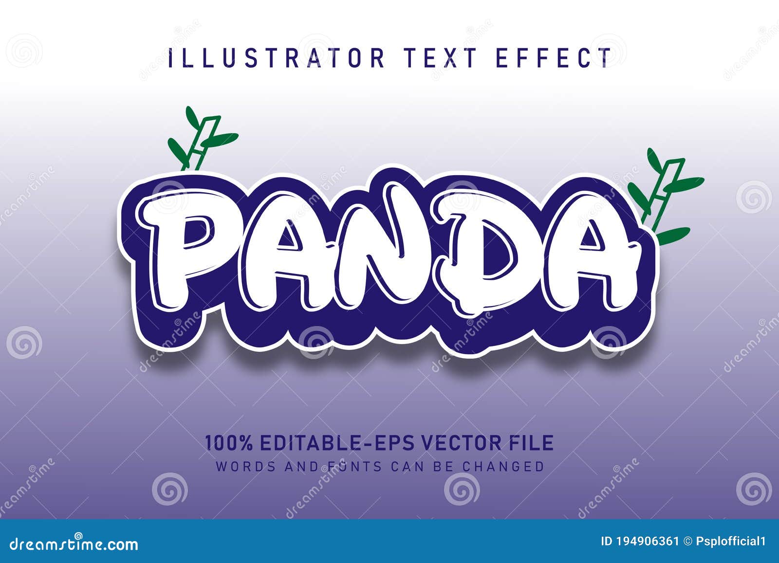 Panda Text Effect Design Vector Stock Vector - Illustration of letter ...
