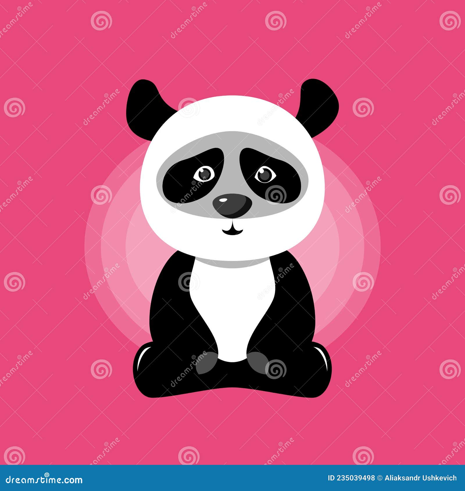 Panda vector illustration stock vector. Illustration of print - 235039498