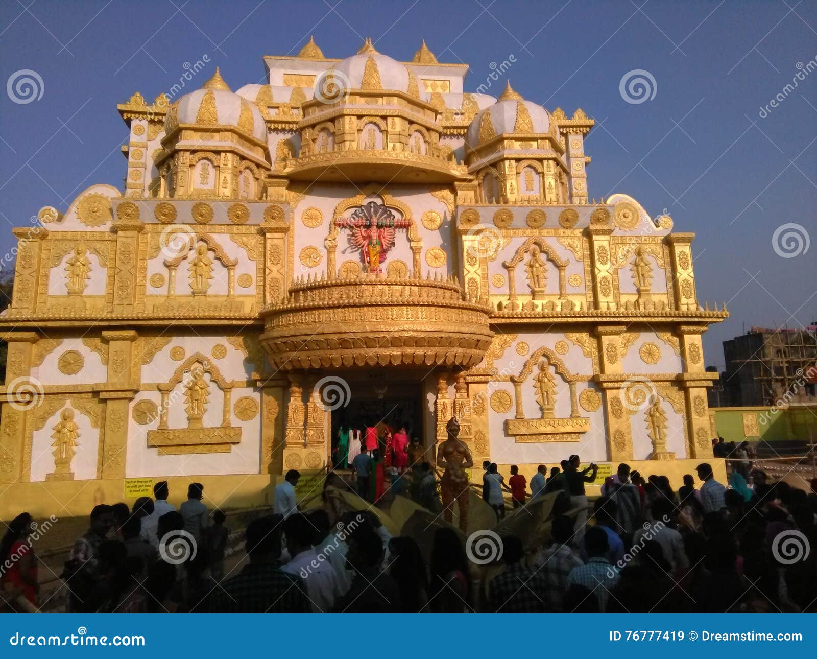 Pandal of durga puja editorial stock image. Image of pandal - 76777419