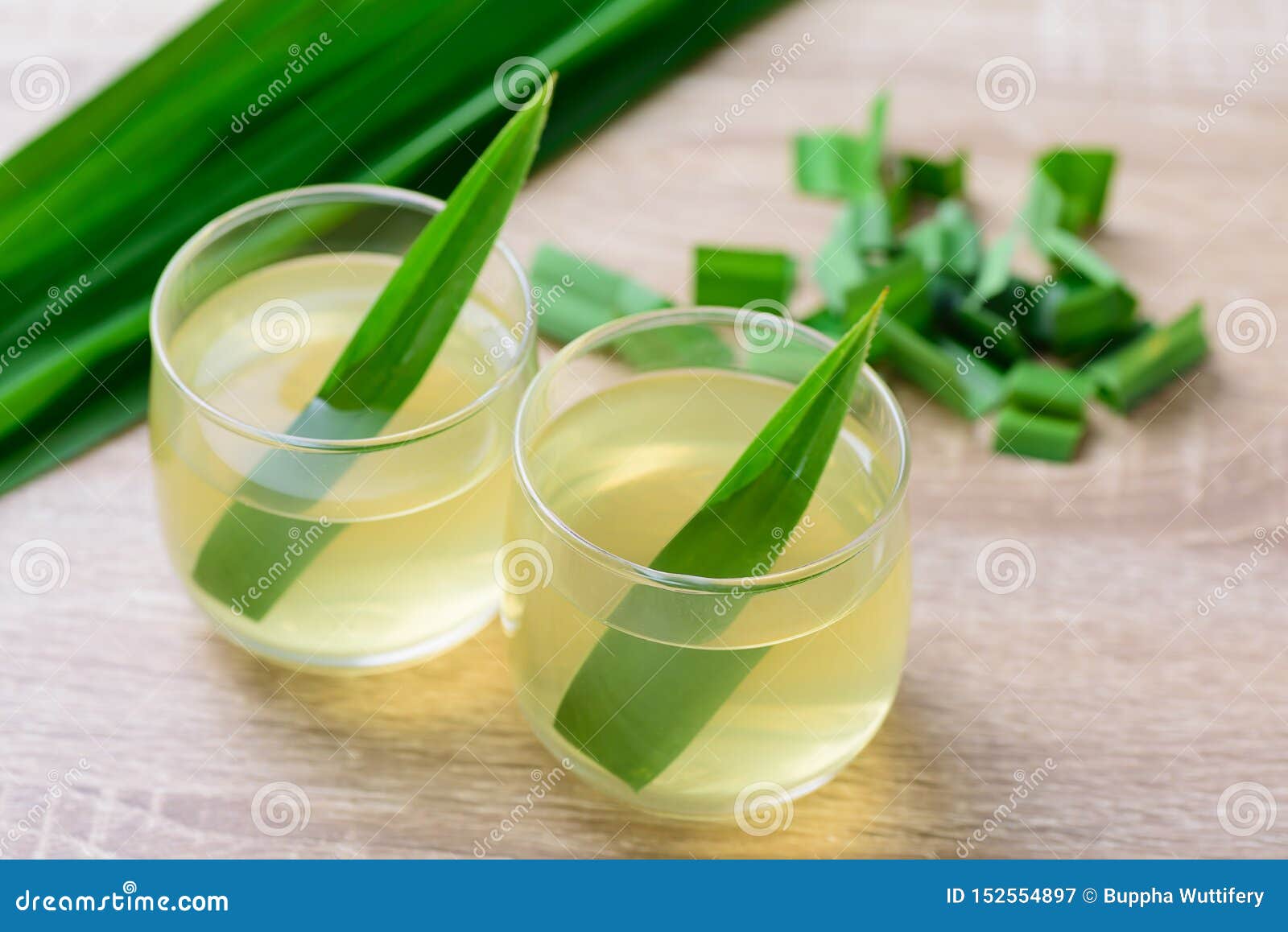 Pandan Drink in the Glass with Pandan Leaf Stock Image - Image of ...
