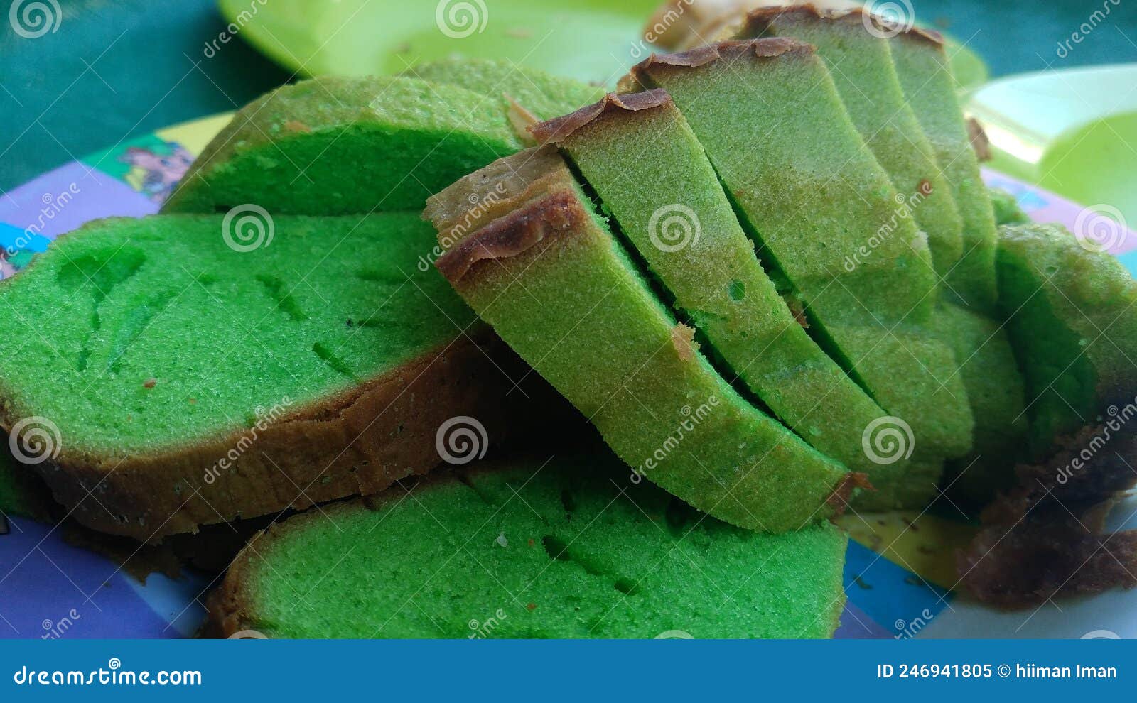 Pandan Sponge Cake is a Sponge Cake Stock Image - Image of malay, land ...