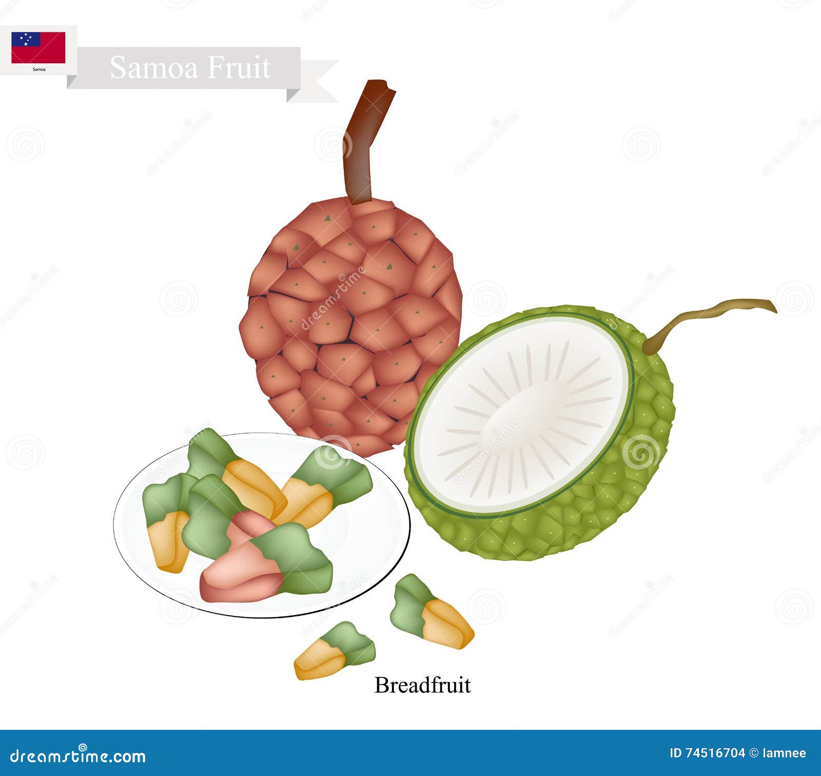 Pandanus Tectorius, Een Inheems Fruit in Samoa Vector Illustratie ...