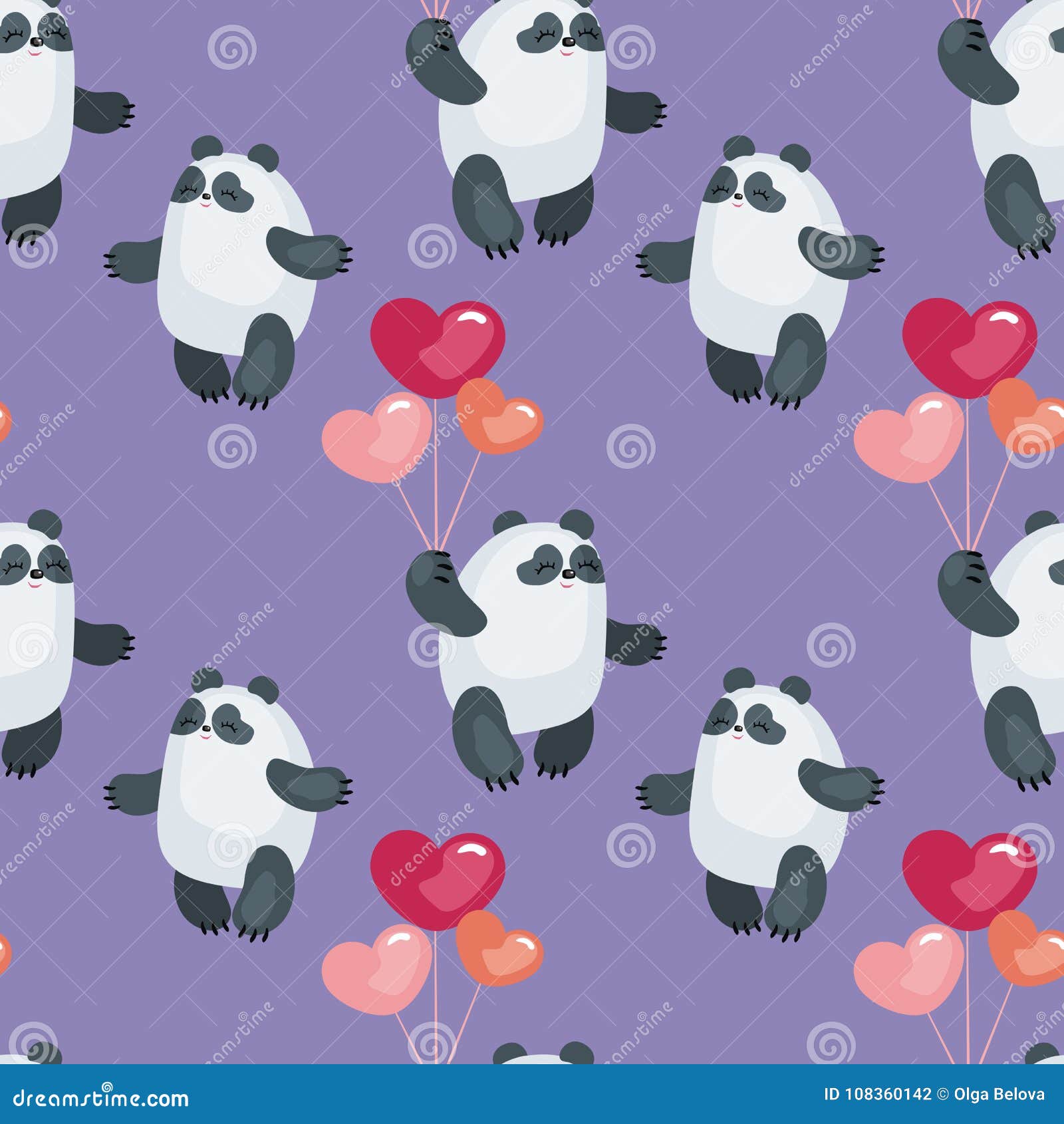 Pandas Lindas Con El Modelo De Los Globos Ilustración del Vector ... Pandas Lindas Con El Modelo De Los Globos Ilustración del Vector ...