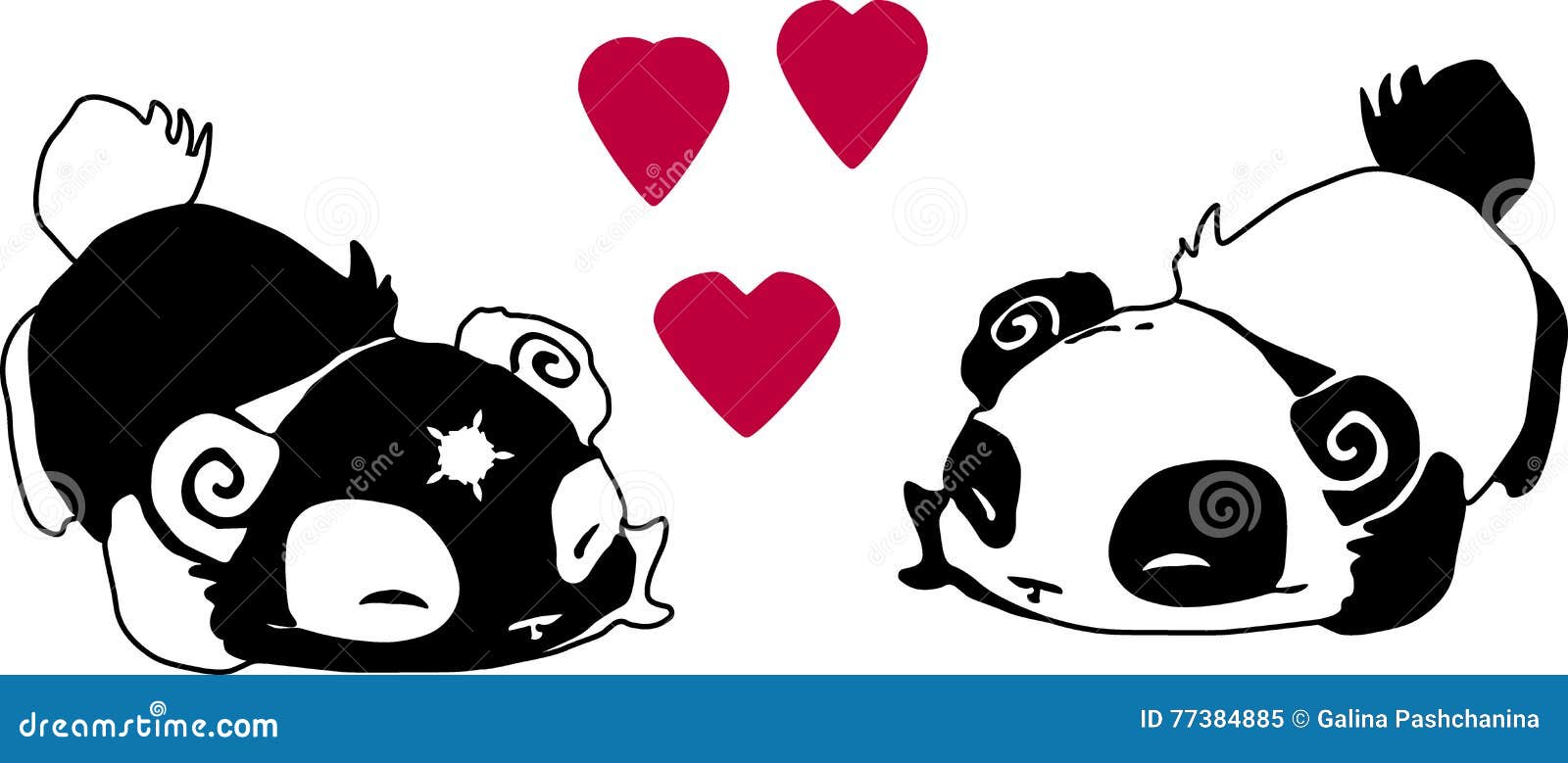 Pandas Love Stock Vector Illustration Of Mommy Panda 77384885