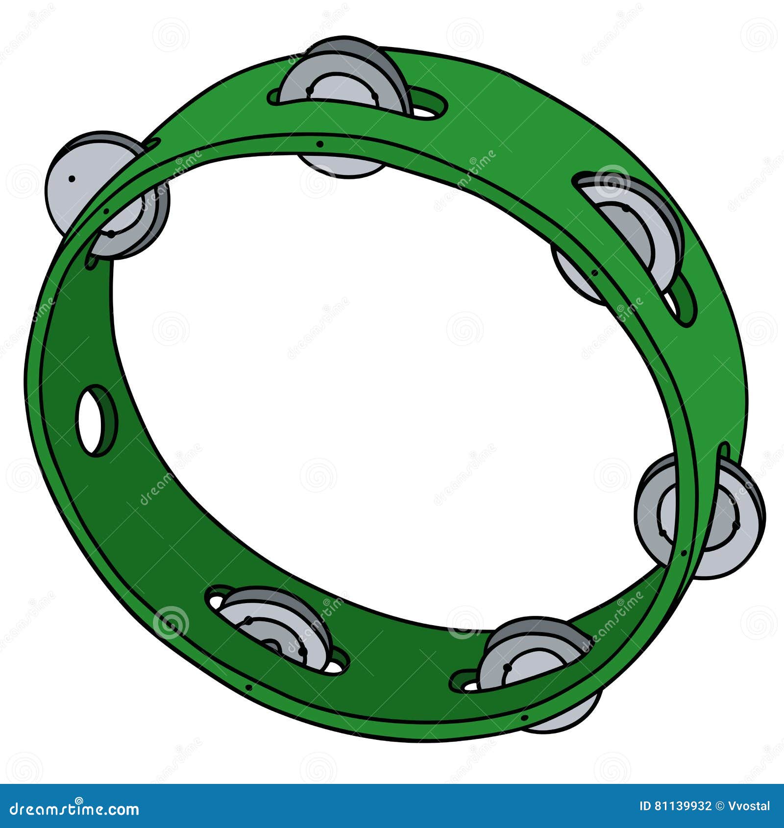 Pandeiro plástico pequeno ilustração do vetor. Ilustração de cimbal ...